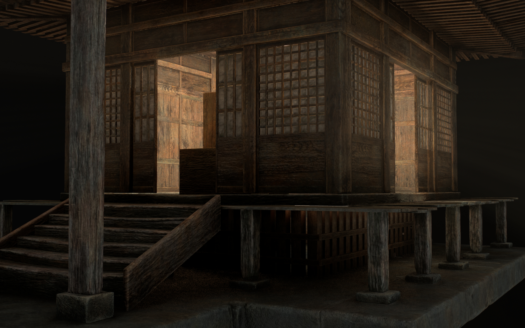 Shinto shrine house games 3D model - TurboSquid 1592906