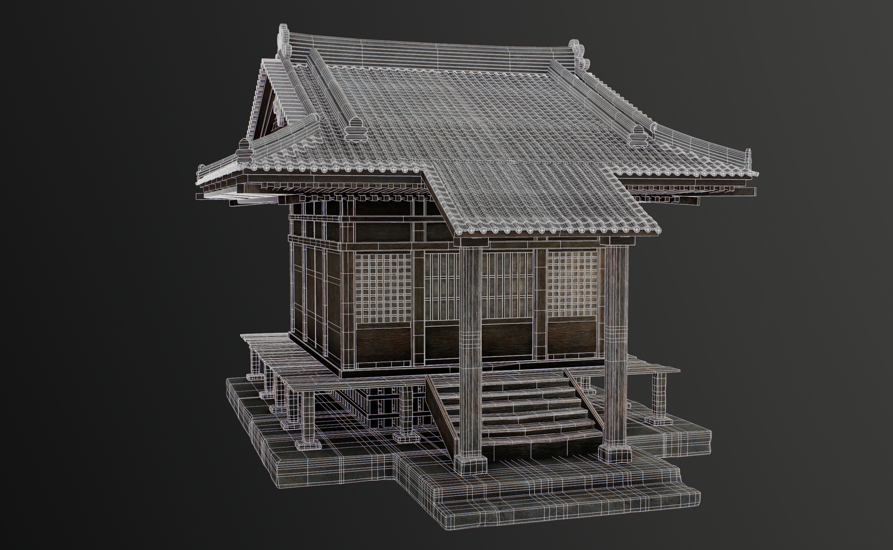 Shinto shrine house games 3D model - TurboSquid 1592906