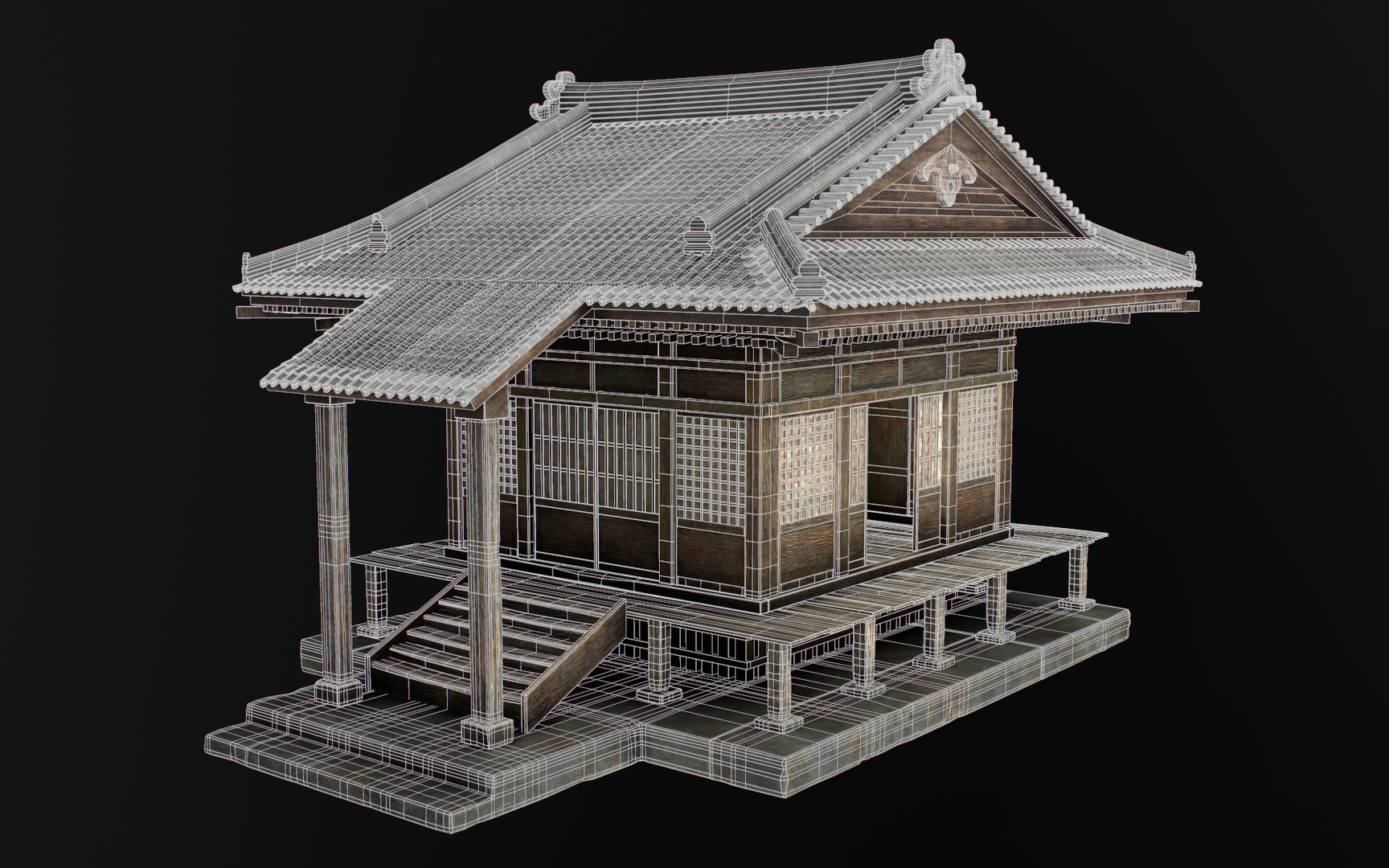 Shinto shrine house games 3D model - TurboSquid 1592906