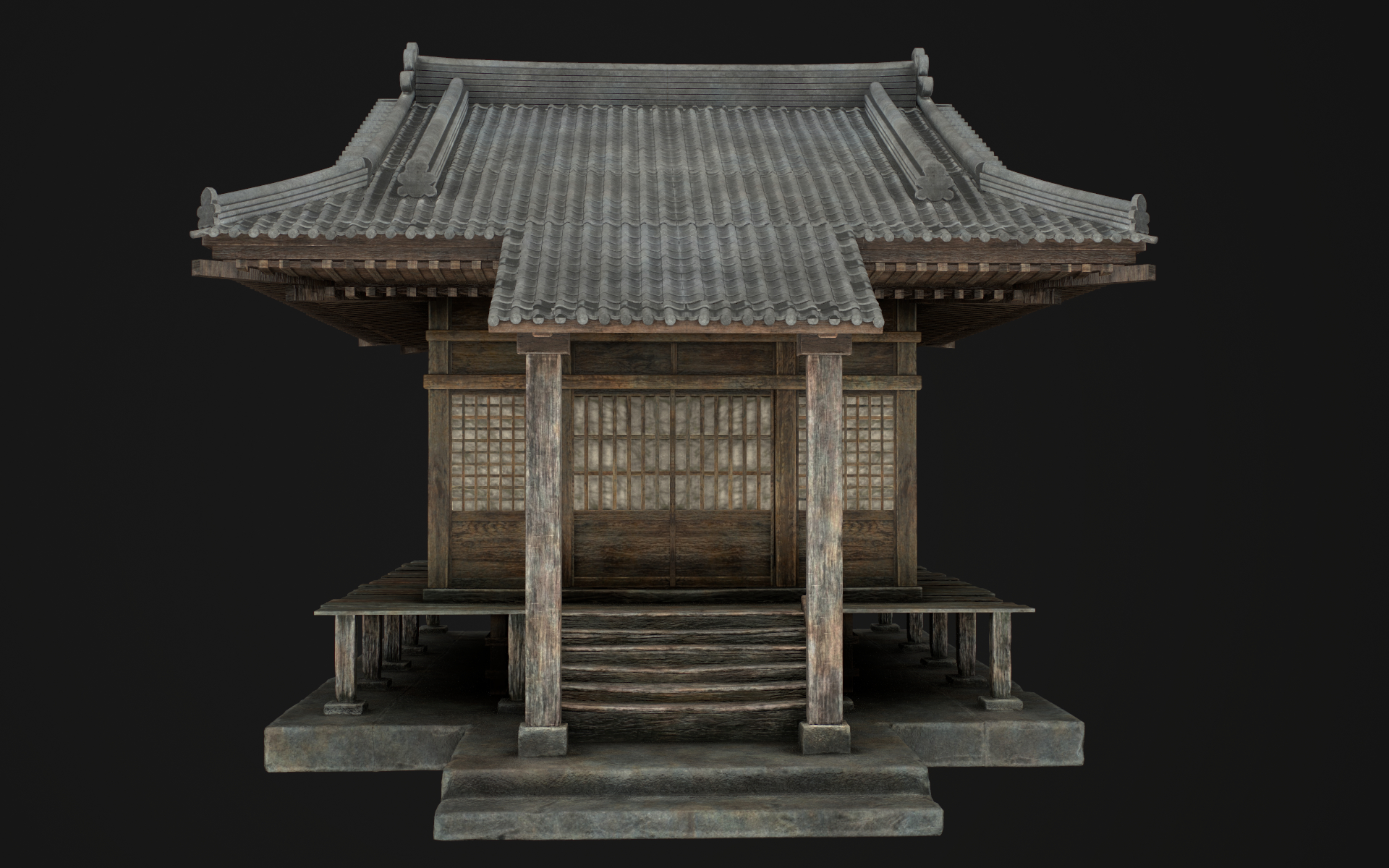 Shinto shrine house games 3D model - TurboSquid 1592906