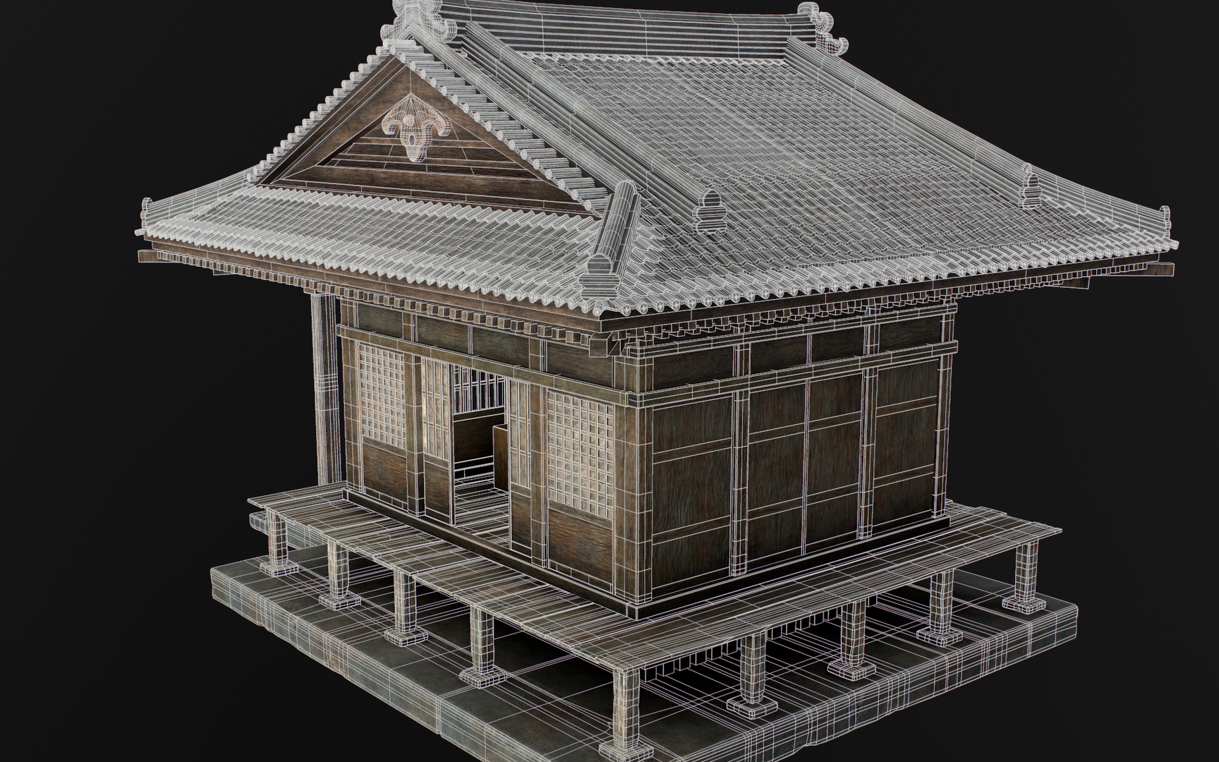 Shinto shrine house games 3D model - TurboSquid 1592906