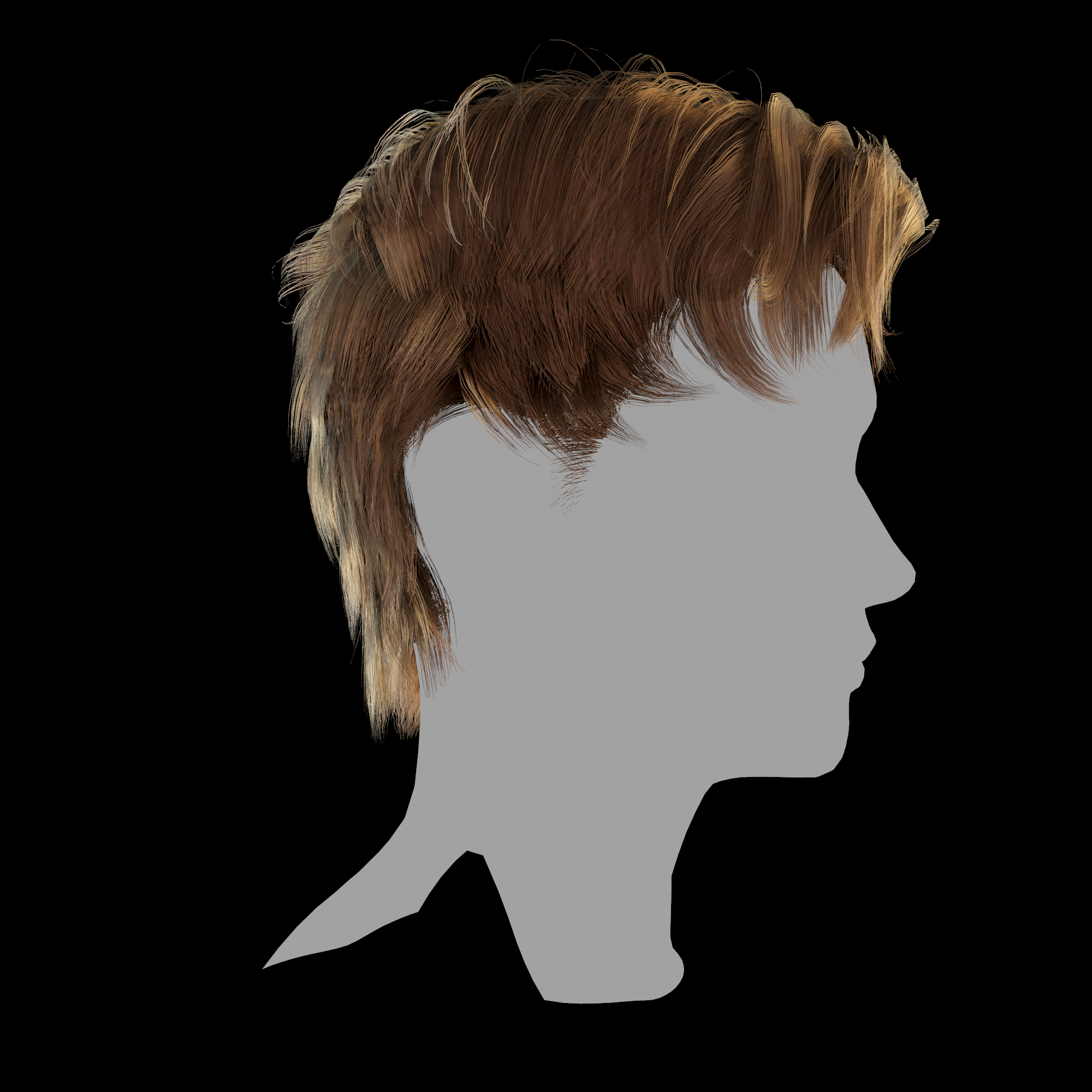 3D model hairstyle hair wavy male - TurboSquid 1592931