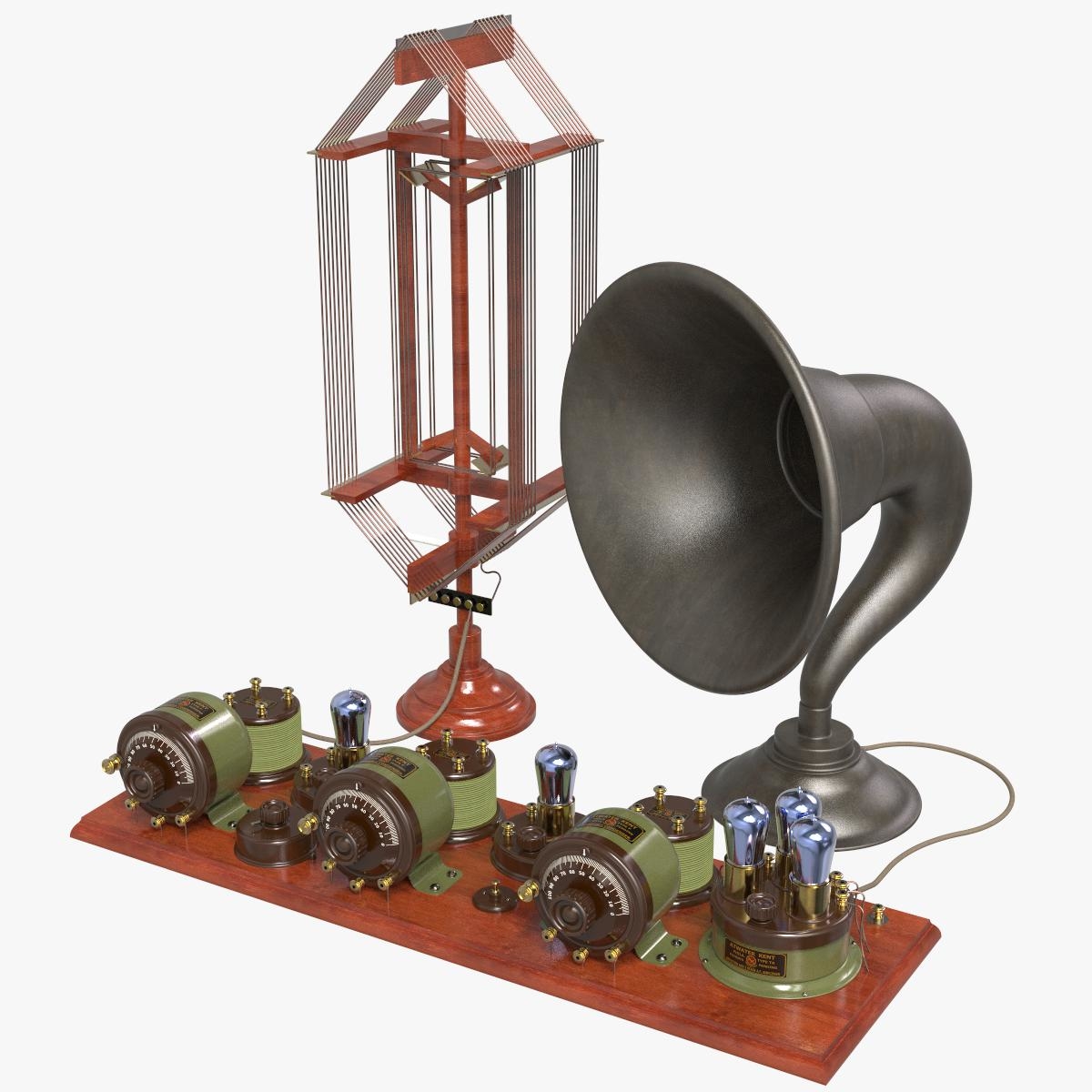 Set atwater kent radio model - TurboSquid 1593175