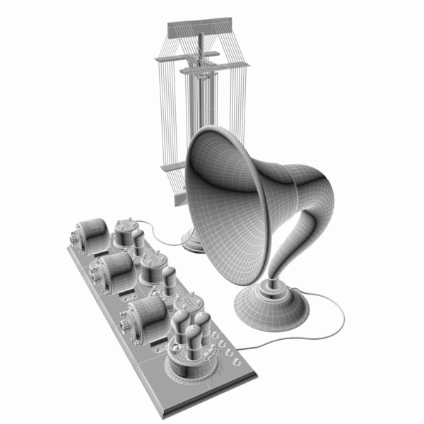 Set atwater kent radio model - TurboSquid 1593175