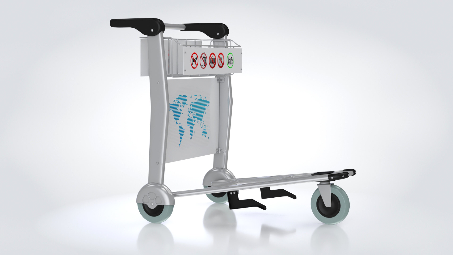 3D model airport trolley - TurboSquid 1593155