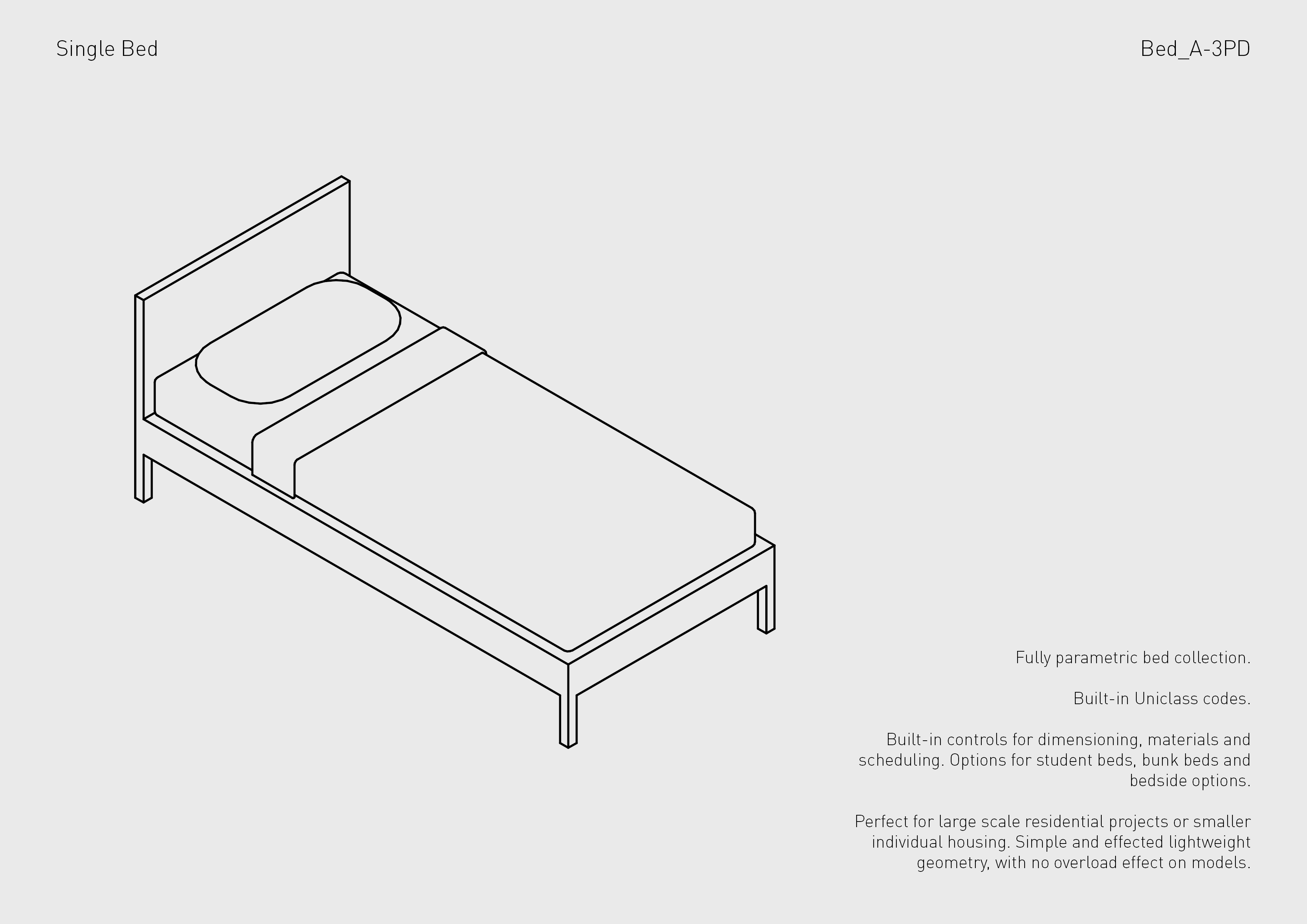 Revit Parametric Bed Collection 3D 모델 - TurboSquid 1594212