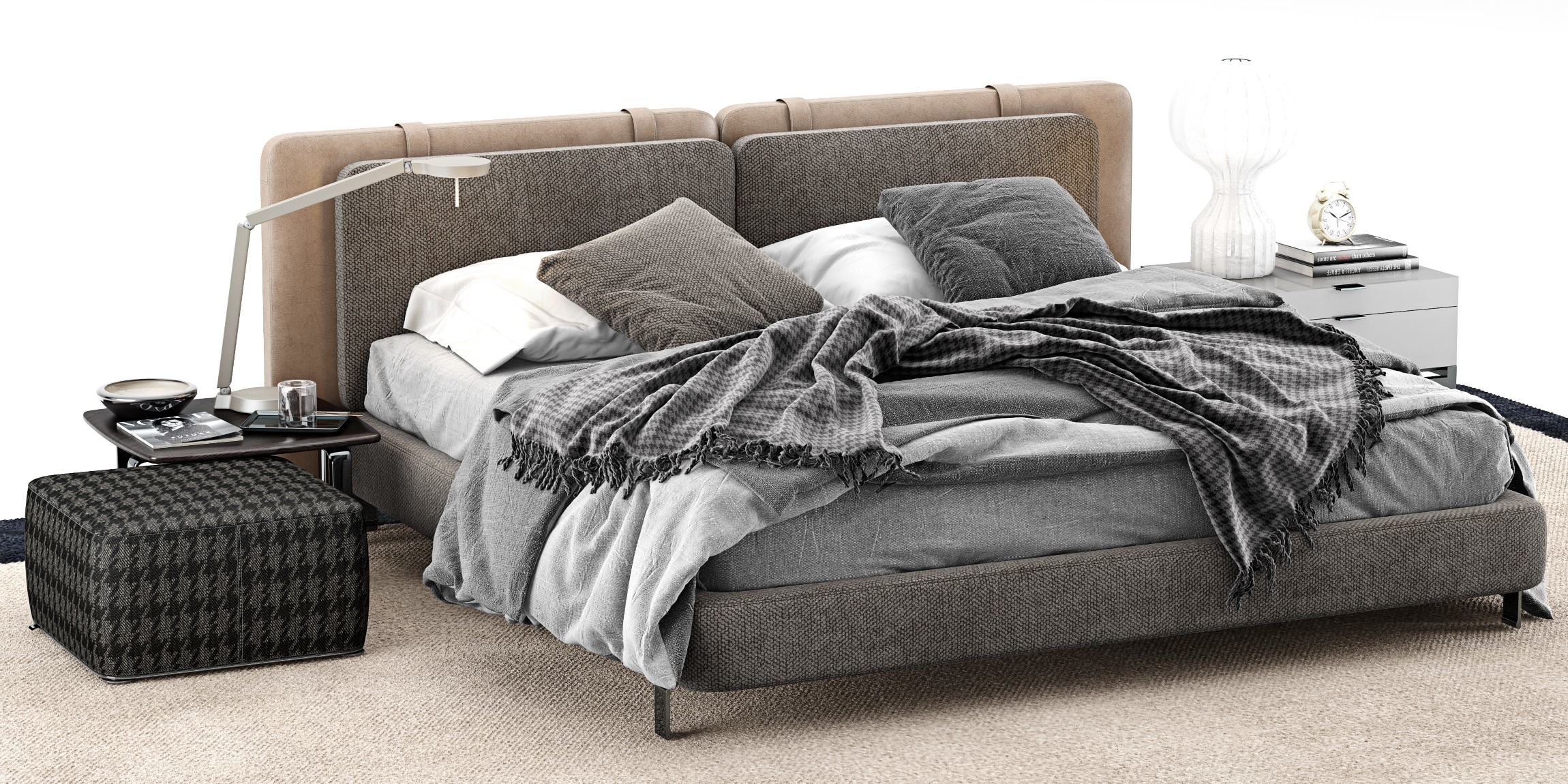 3D minotti tatlin soft bed - TurboSquid 1593606