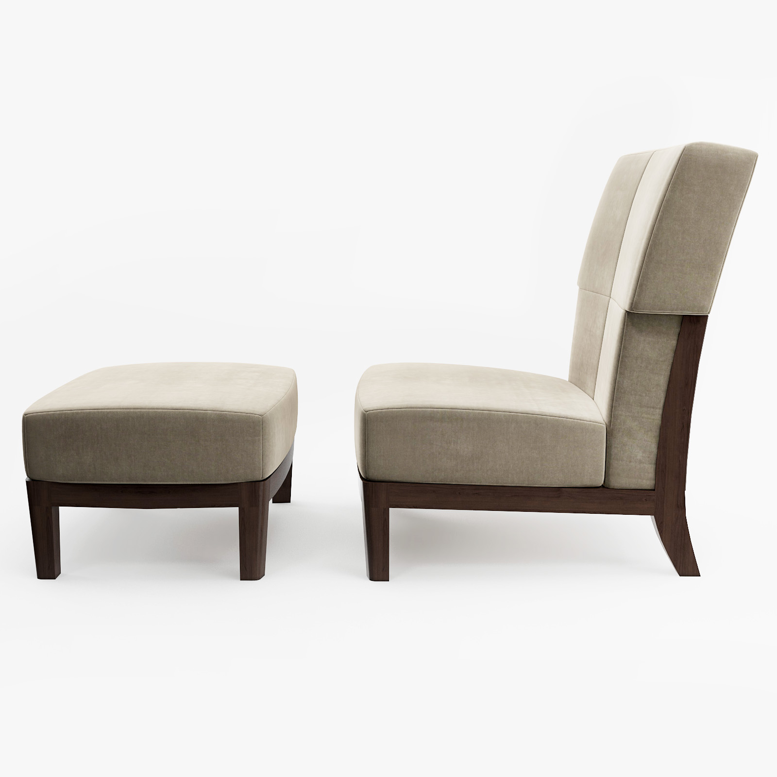 modèle 3D de Chaise et pouf Jiun Ho Ceylan - TurboSquid 1593908