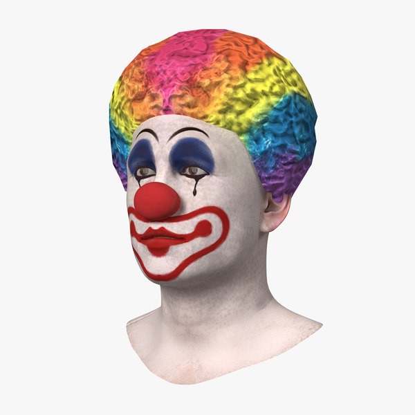 3D clown head - TurboSquid 1594440
