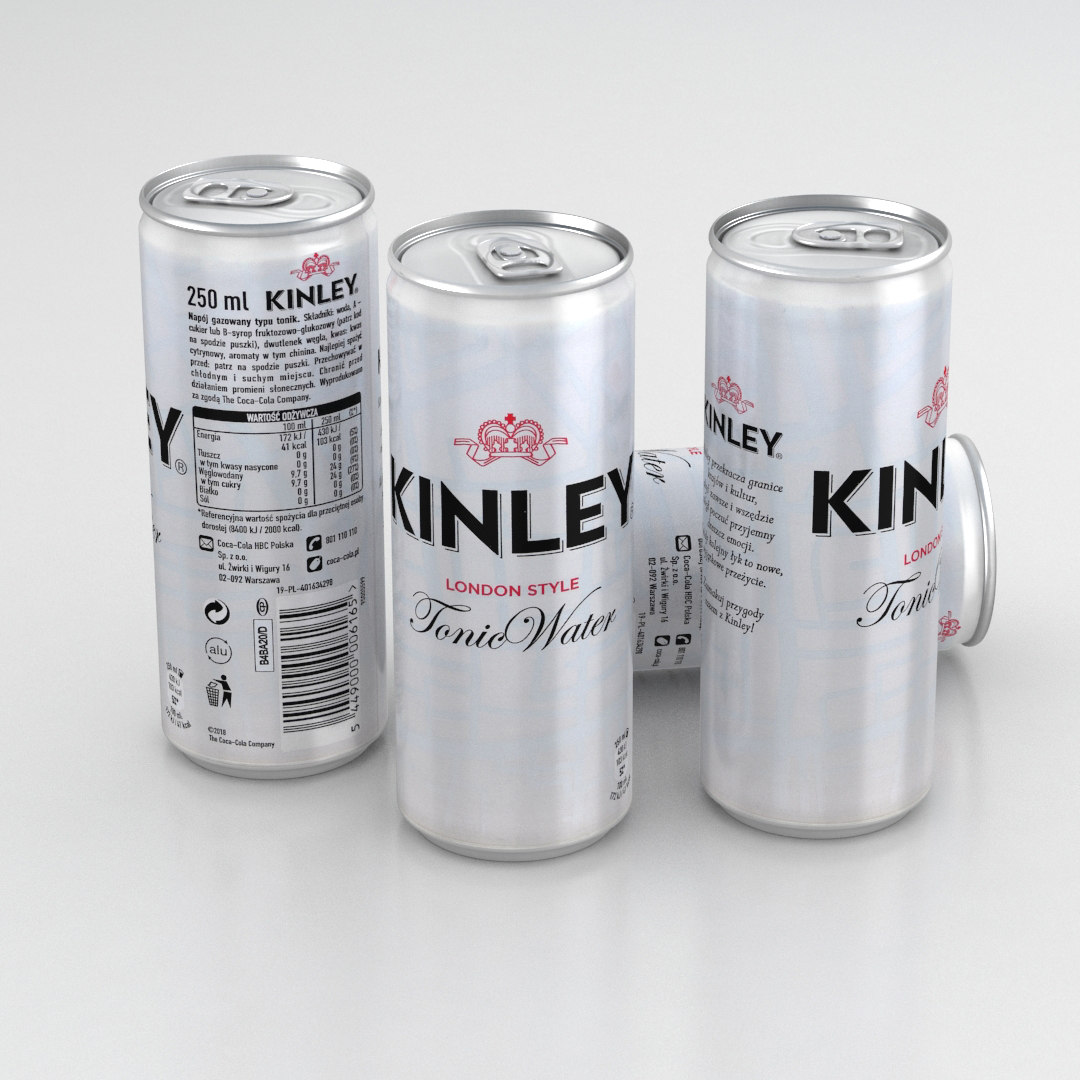 modelo 3d Beverage Can Kinley London Style Tonic Water 250ml 2020 ...