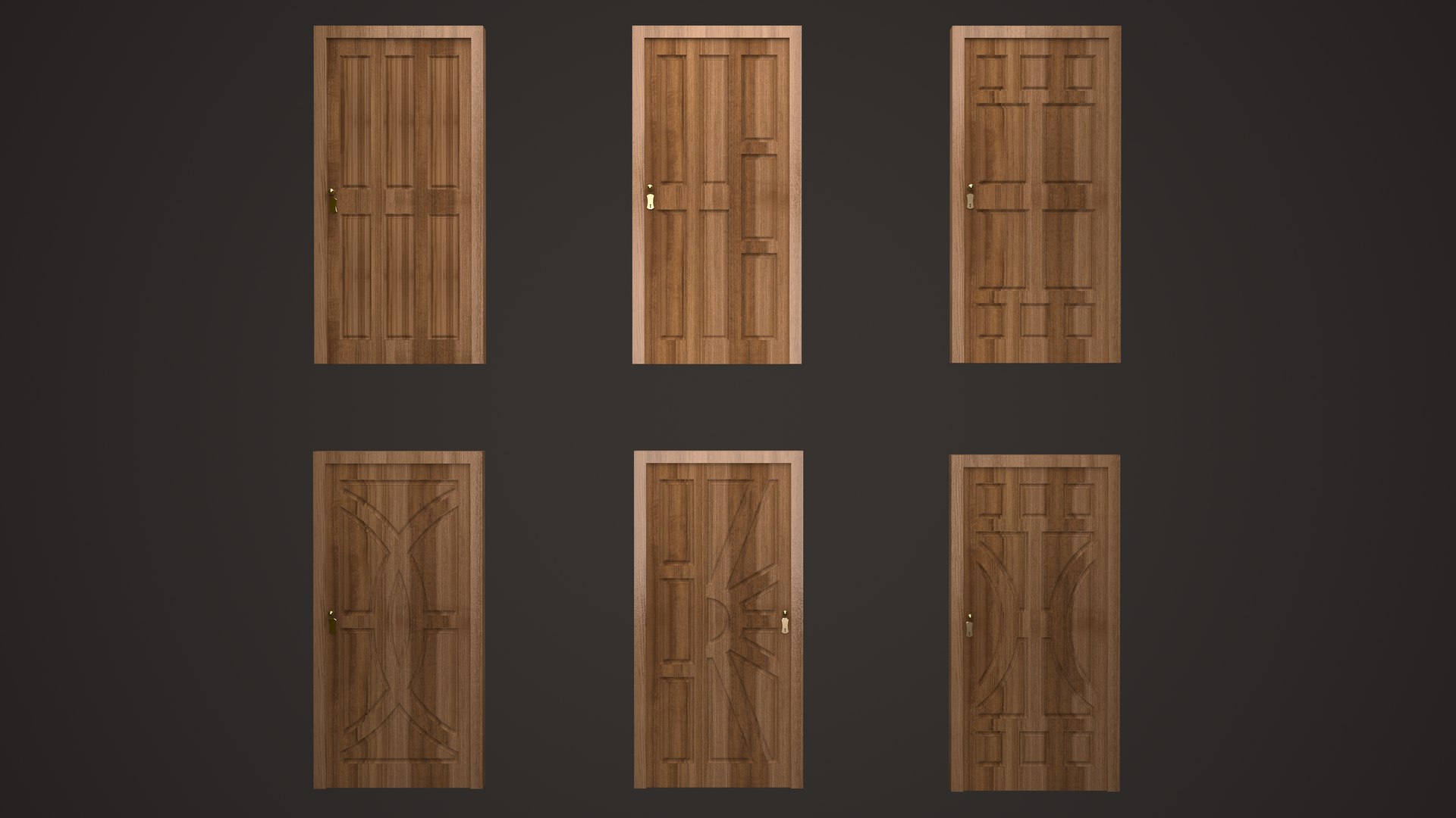 Multiple design door wood 3D model - TurboSquid 1594384