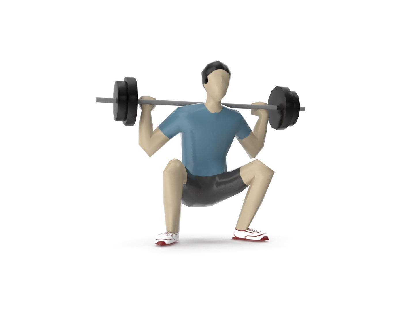 3D model man weight lifting - TurboSquid 1594399