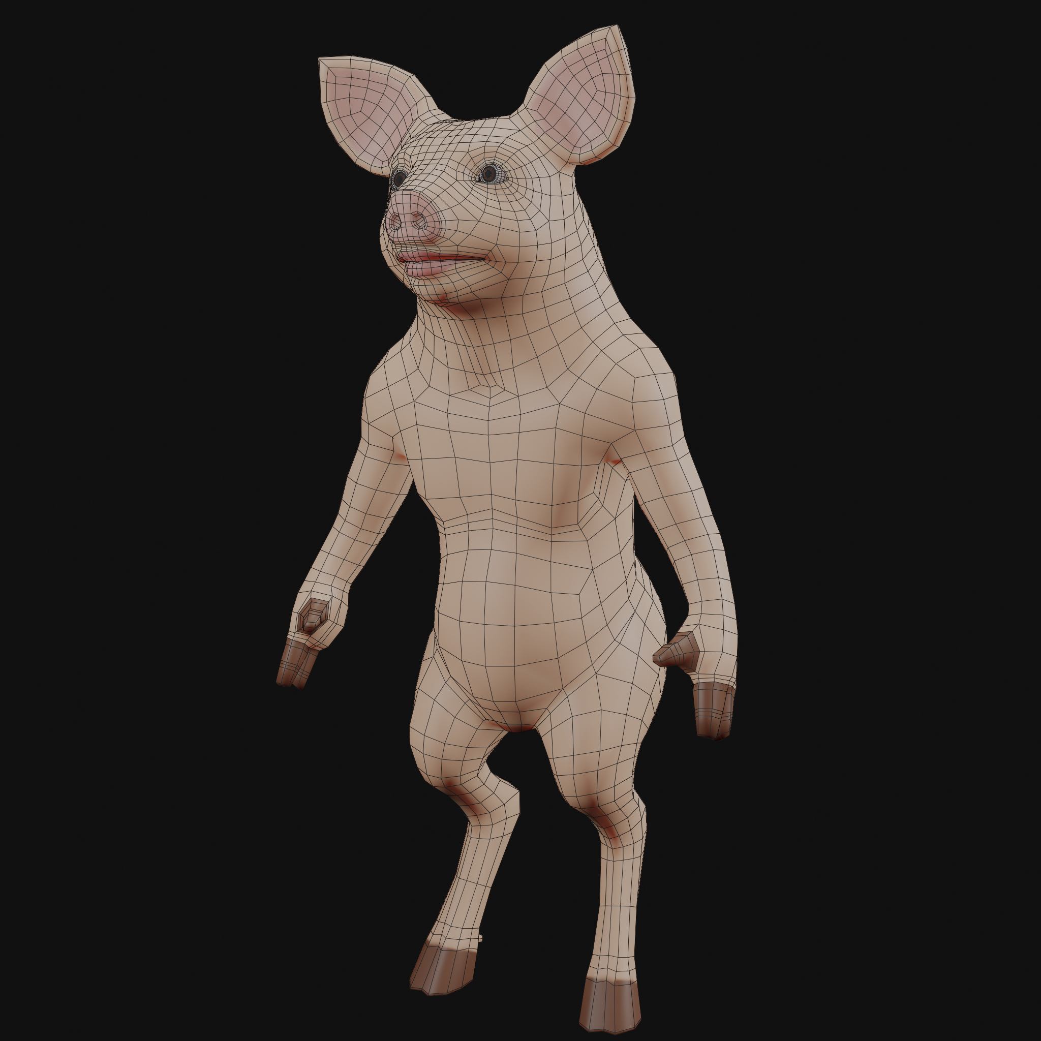 Bacon boy humanoid pig model - TurboSquid 1594379