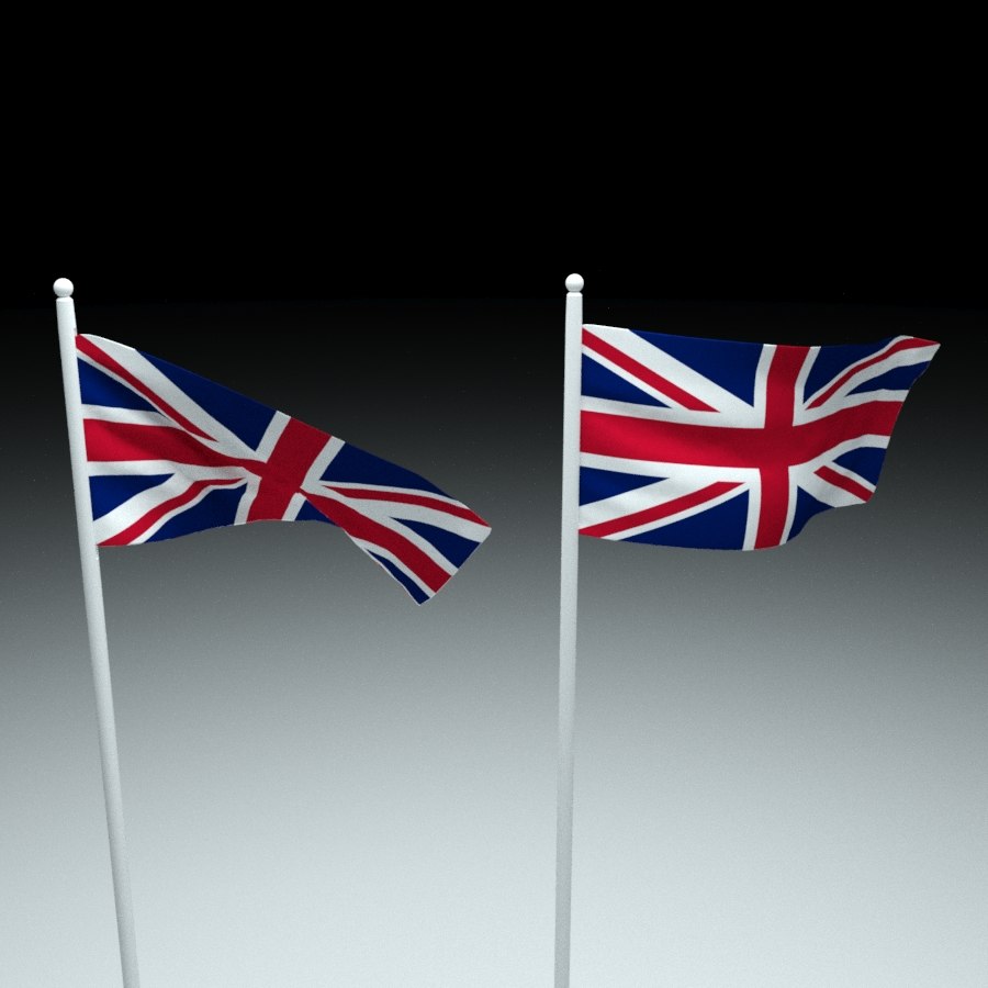 Flag great britain 3D model - TurboSquid 1594464