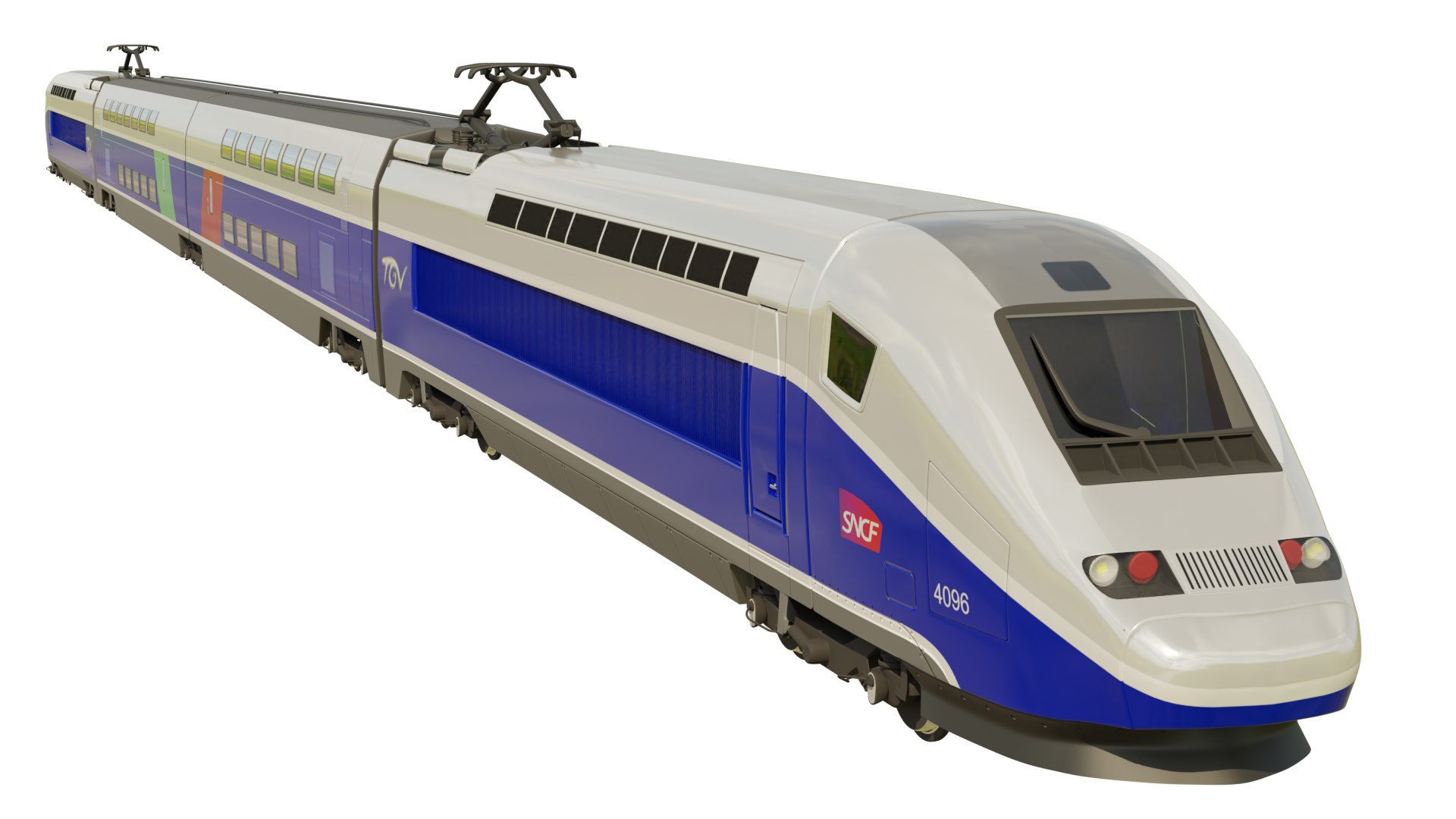 modèle 3D de Realistic TGV Pos High Speed Train - TurboSquid 1594847