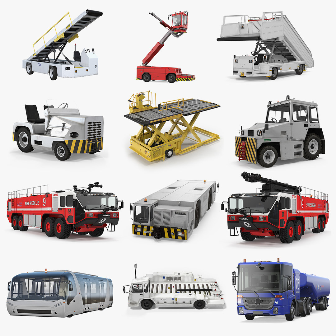 3D airport vehicles 5 - TurboSquid 1595141