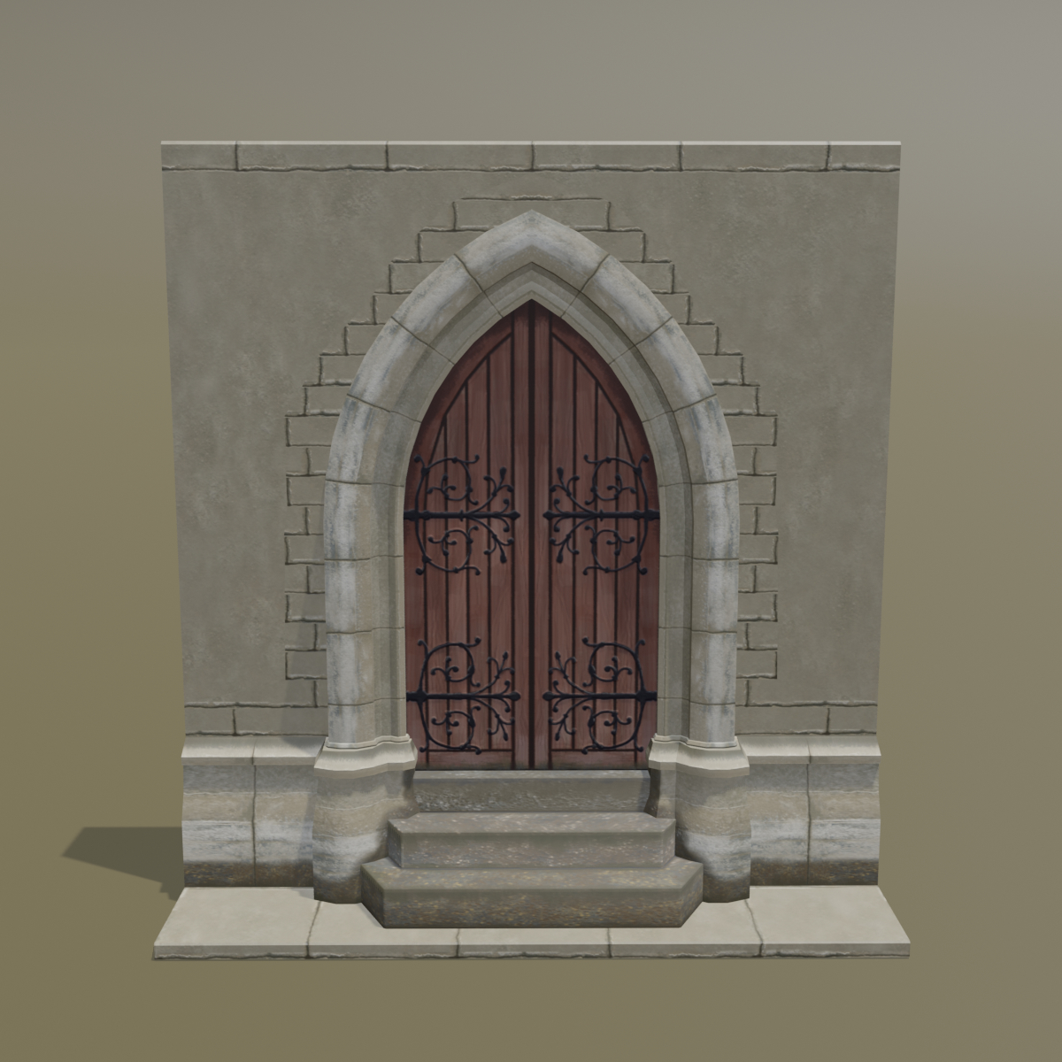 3D medieval door - TurboSquid 1594614