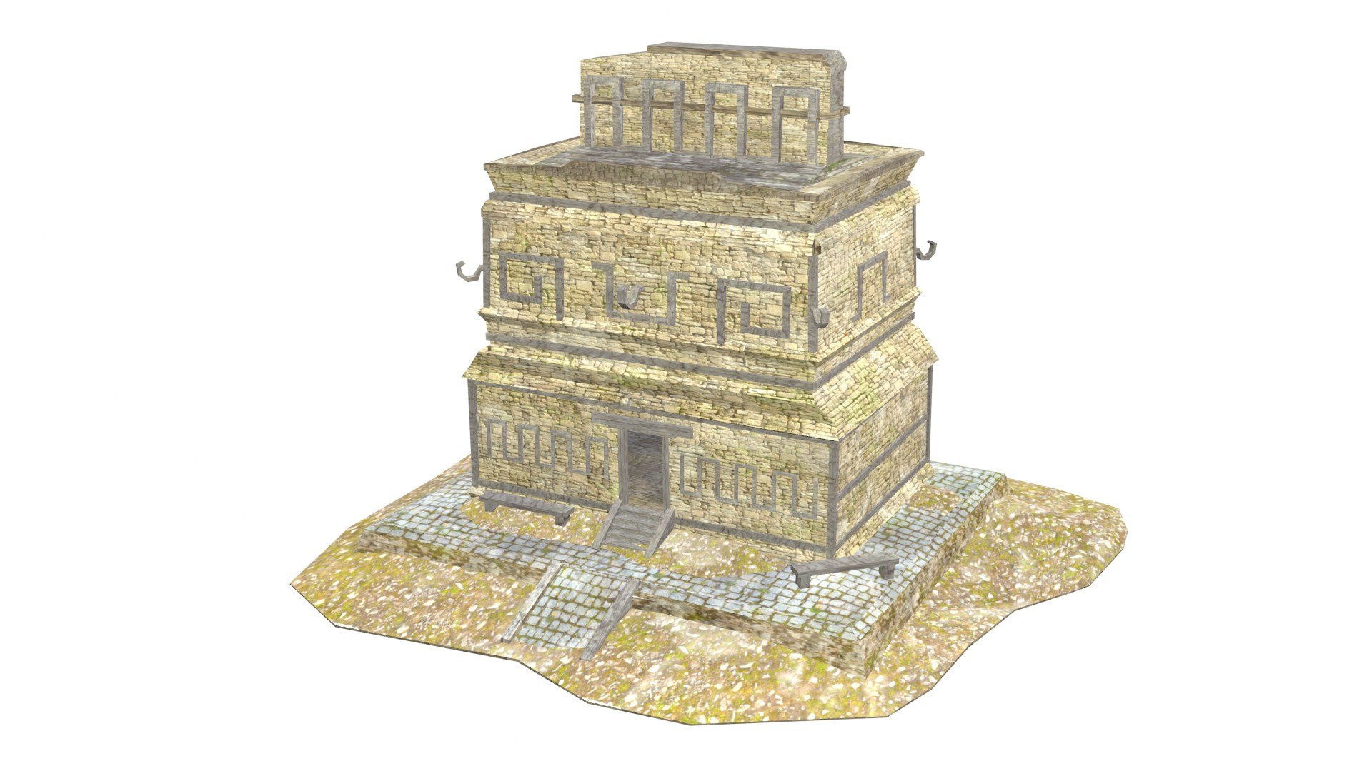 3D - mayan building model - TurboSquid 1593758