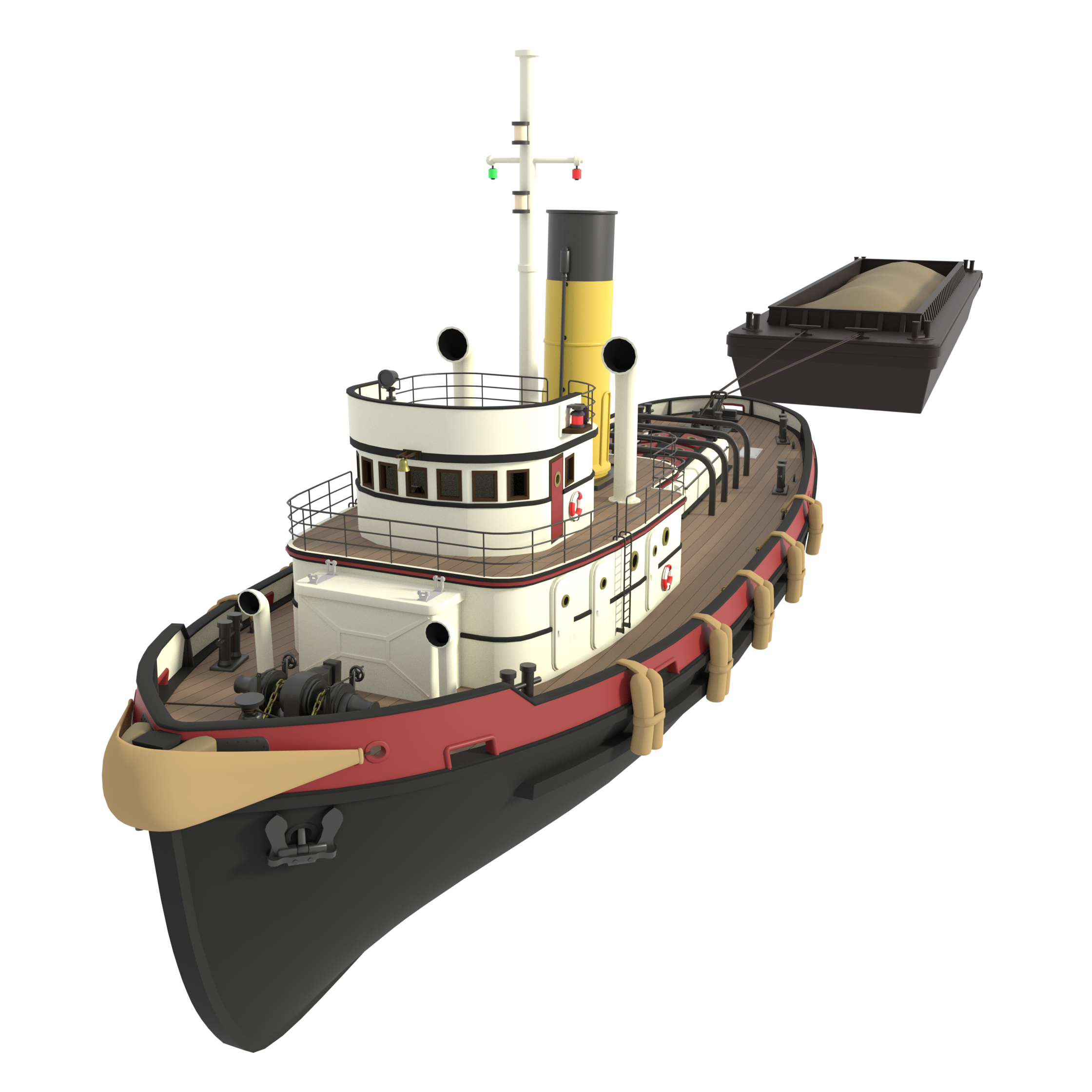 3D steam tug boat - TurboSquid 1594719