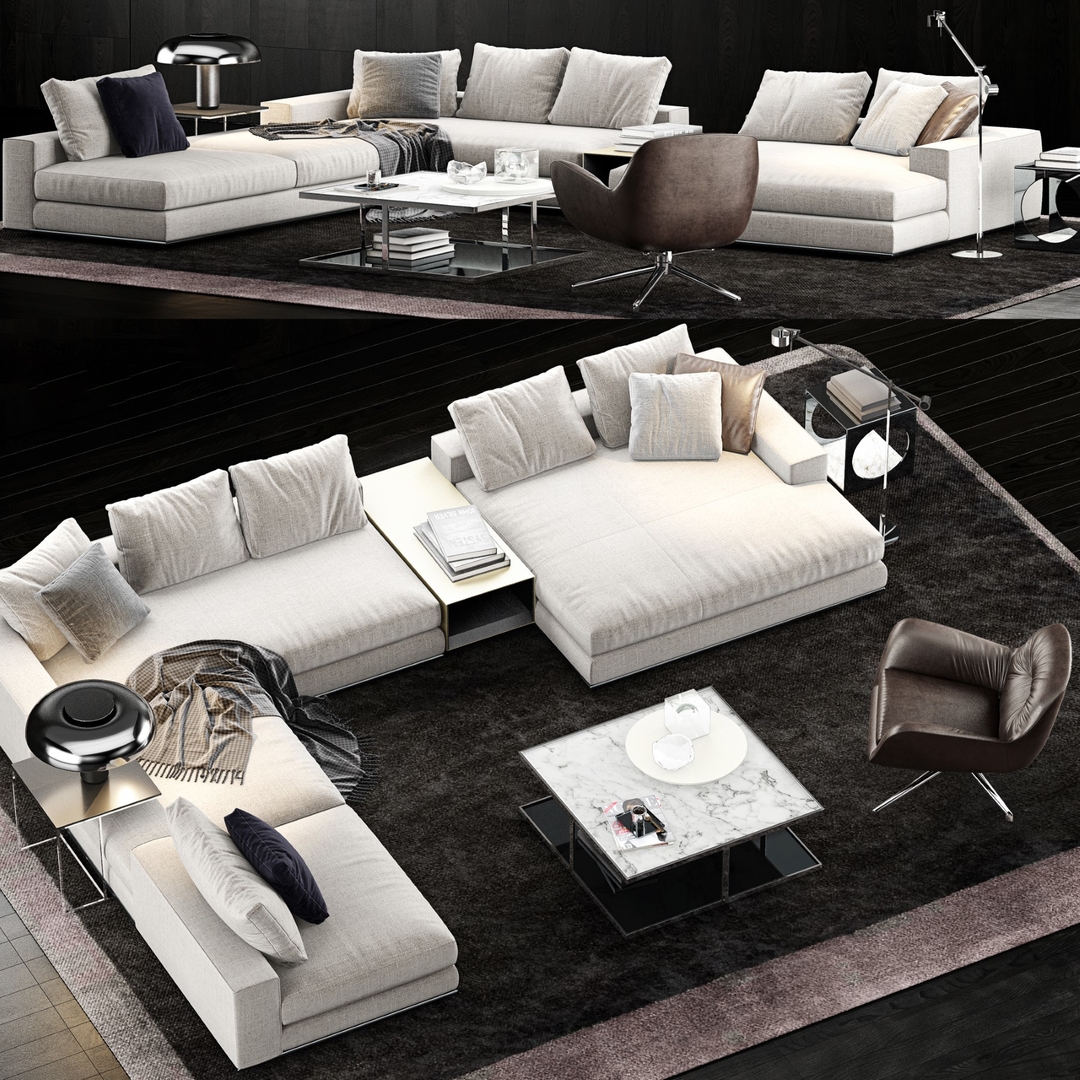 Minotti hamilton sofa 3D model - TurboSquid 1594852