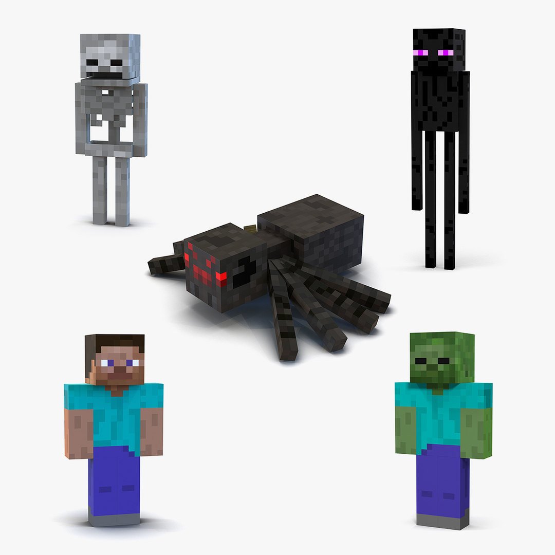 Minecraft characters 2 3D model - TurboSquid 1595961