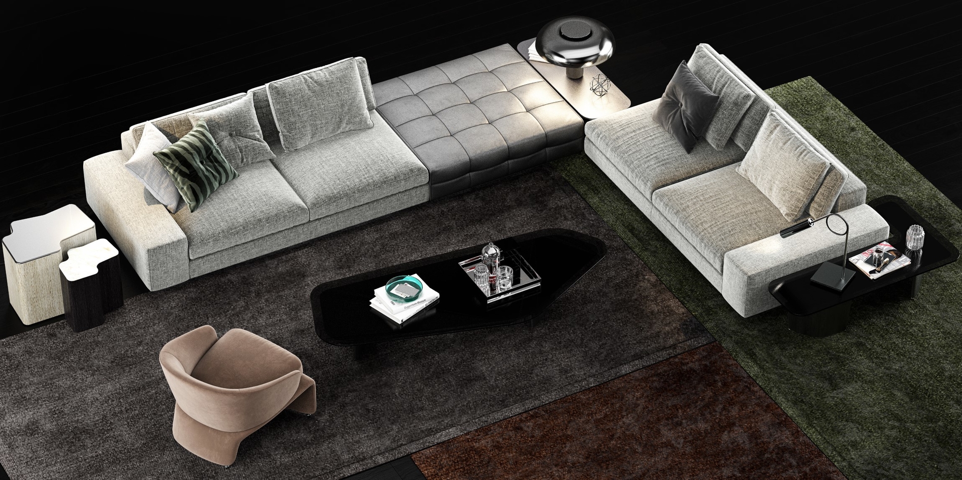 3D minotti lawrence sofa model - TurboSquid 1594983