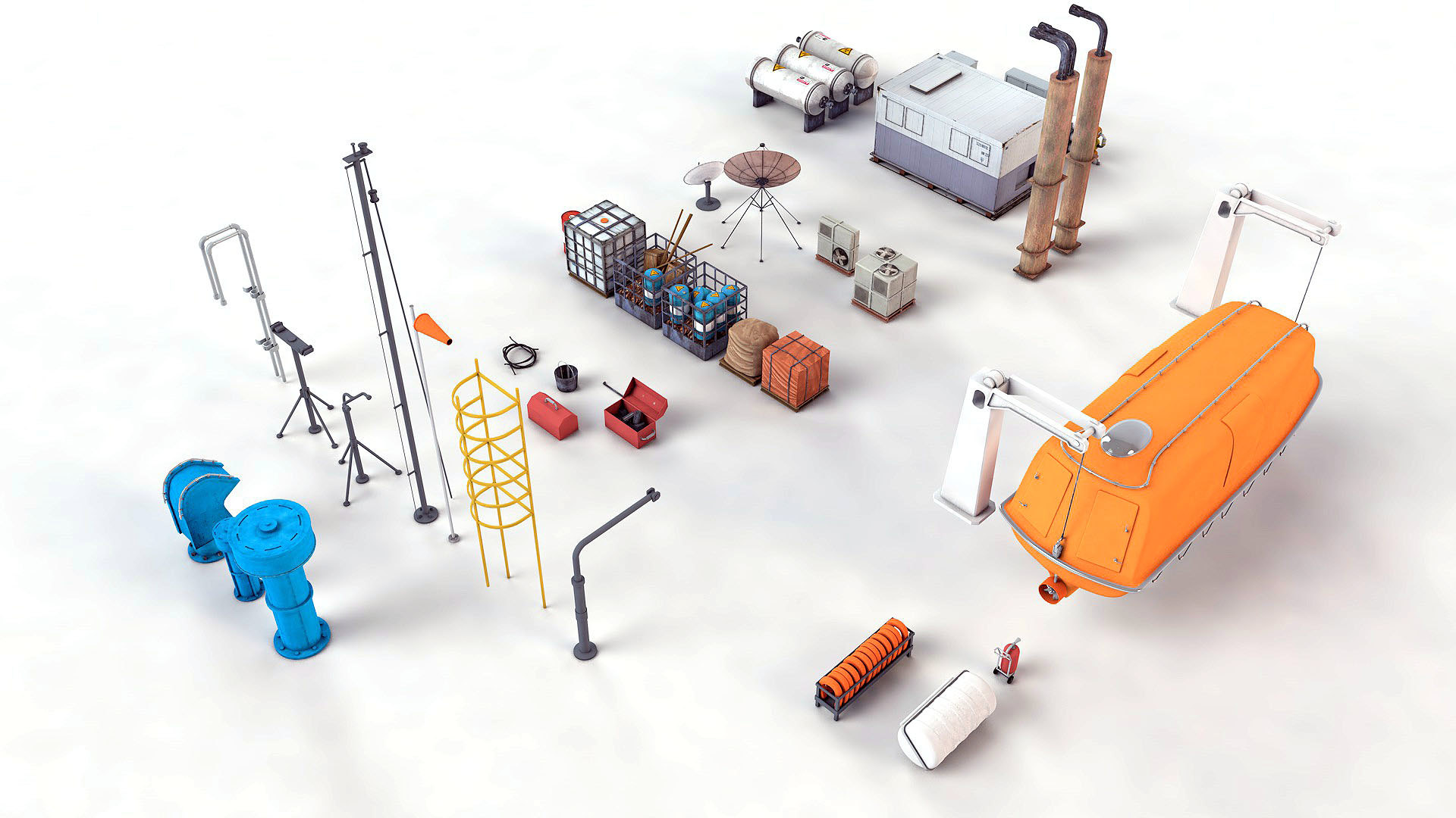 3D oil field stuff - TurboSquid 1594977