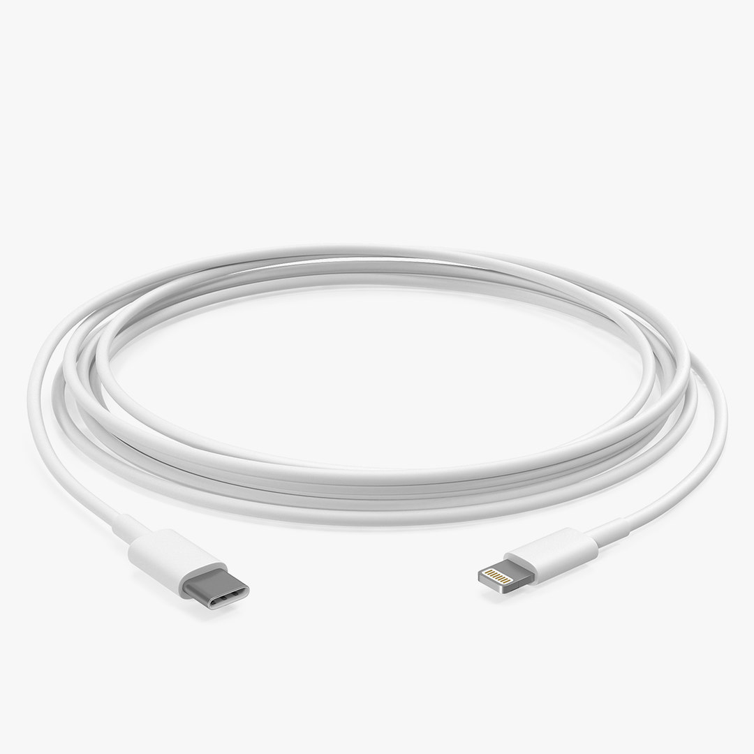 Usb Type C Lightning Cable 3d Turbosquid 1596474