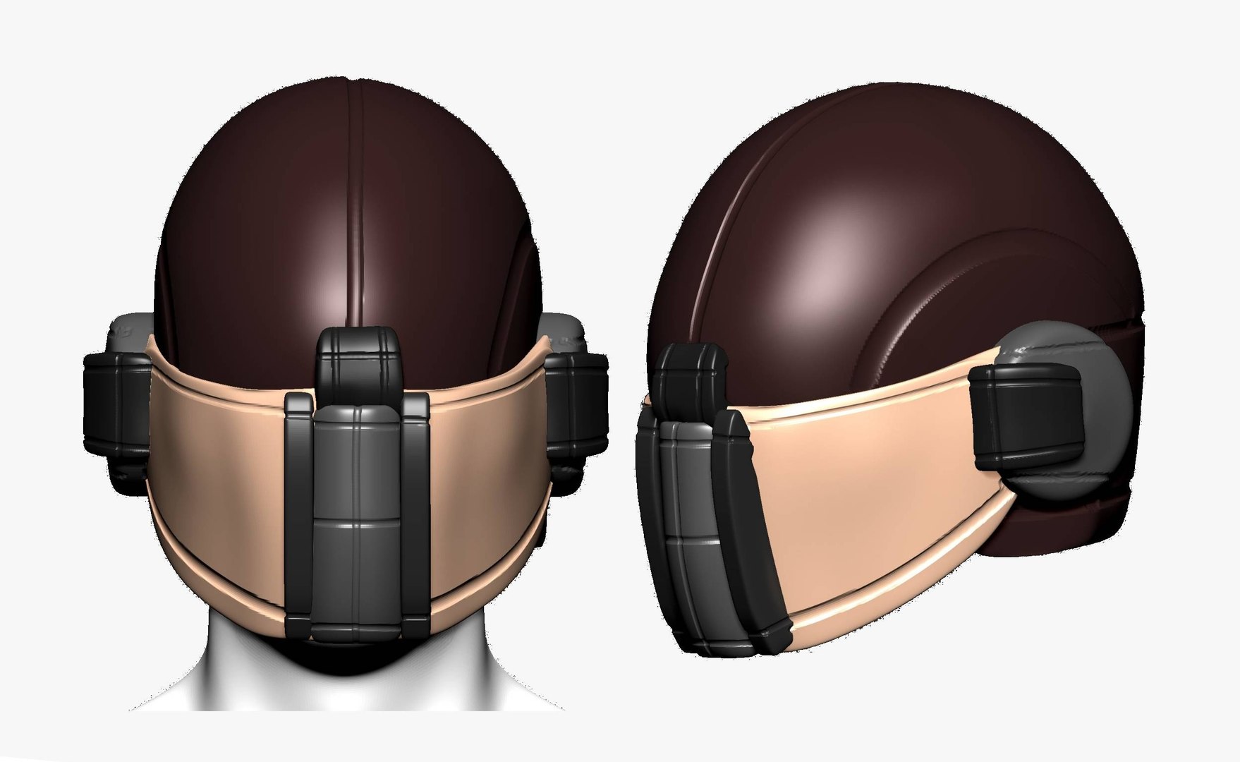 Mask helmet sculpt printable 3D model - TurboSquid 1595804