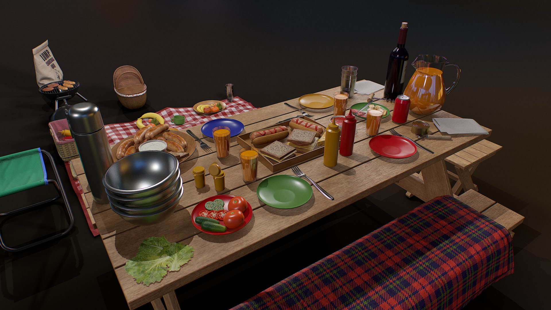 Furniture table food 3D model - TurboSquid 1595867
