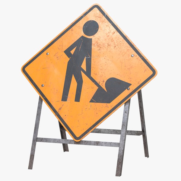 3D model roadwork sign pbr - TurboSquid 1594462