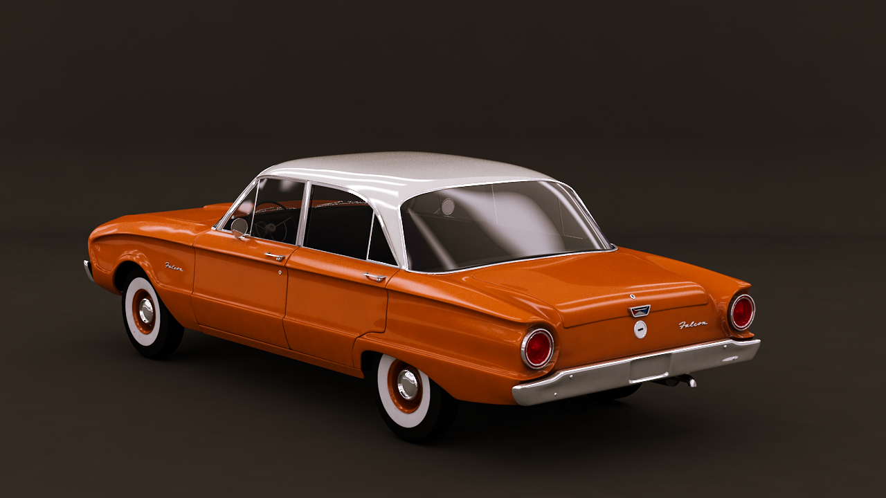3D falcon 1960 car model - TurboSquid 1596253