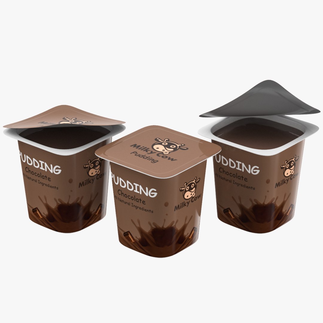 Pudding cup 3D model - TurboSquid 1596430