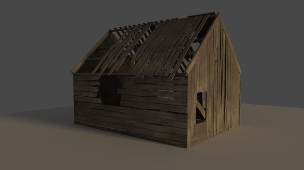 Wooden shack 3D model - TurboSquid 1596473