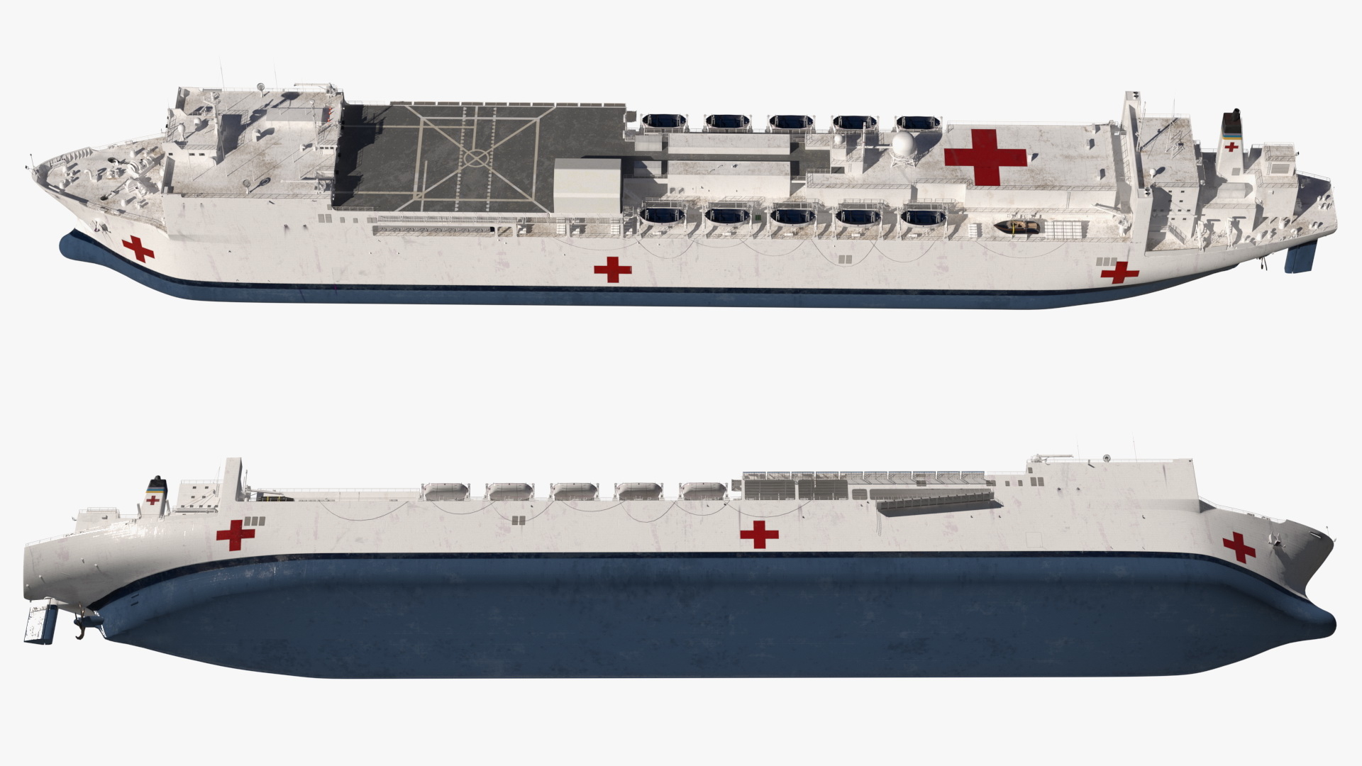 Hospital ship 3D model - TurboSquid 1596671