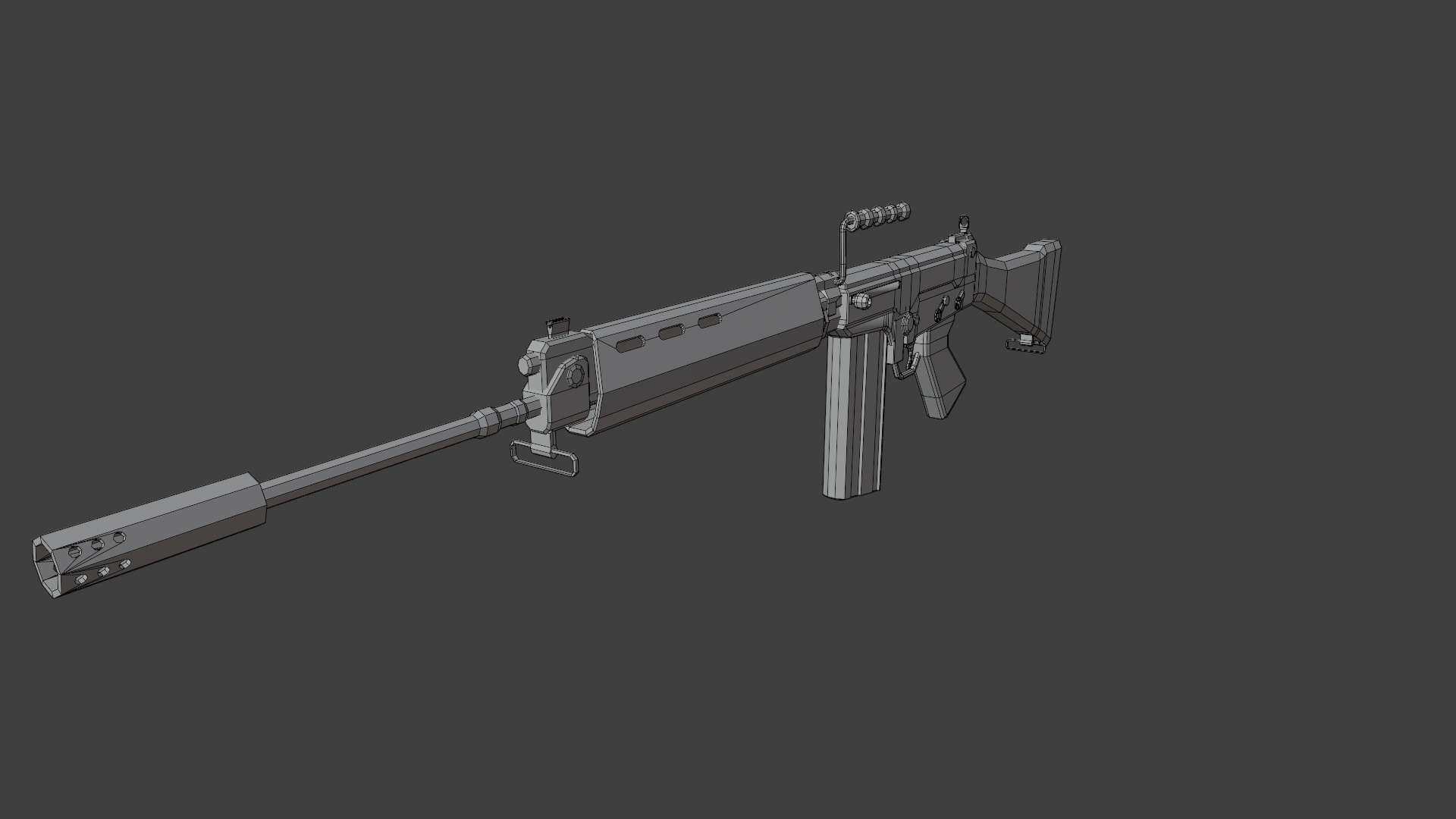 3D fn fal rifle model - TurboSquid 1596646