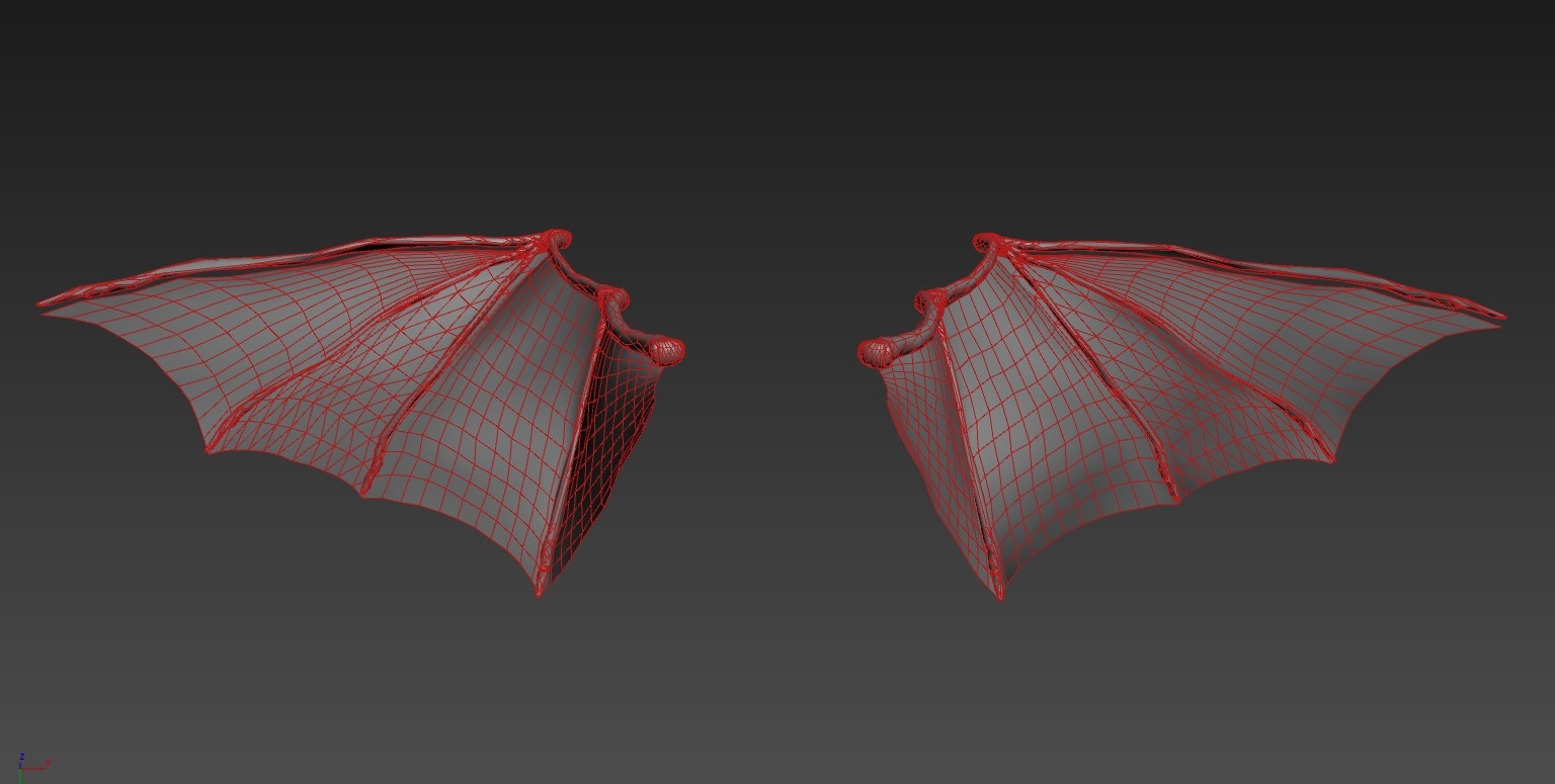 demon wing 3d model