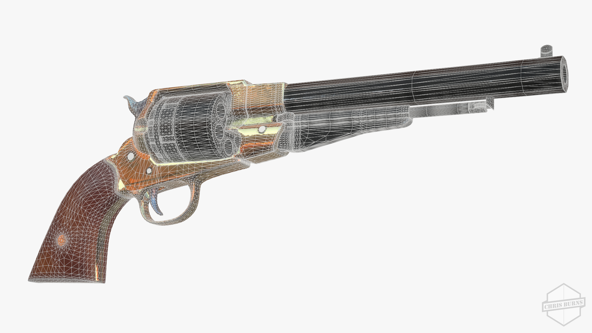 modelo 3d 1858 Remington Revolver - TurboSquid 1313845