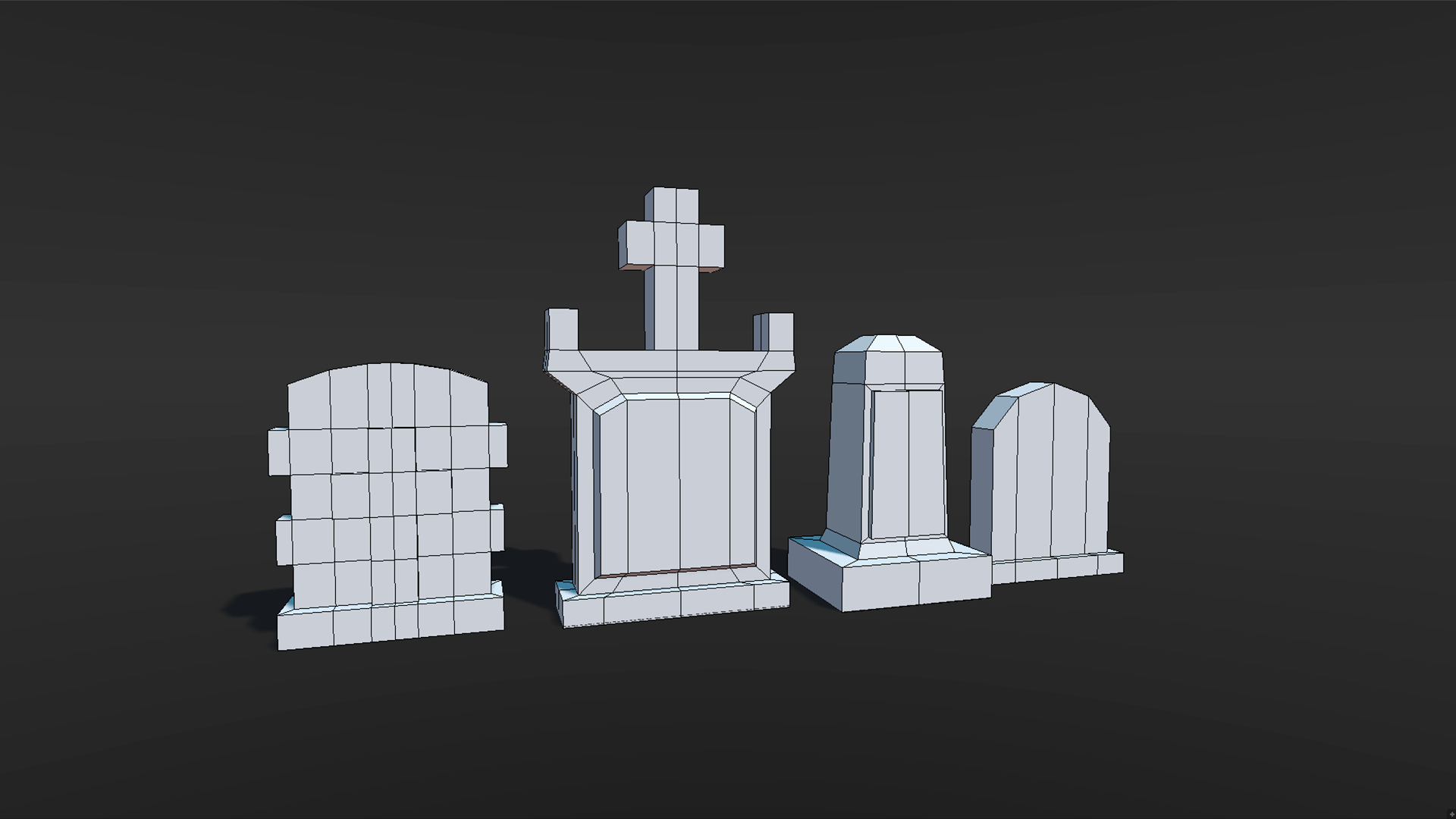 Tombstone Low Poly Pack Modelo 3D - TurboSquid 1597026