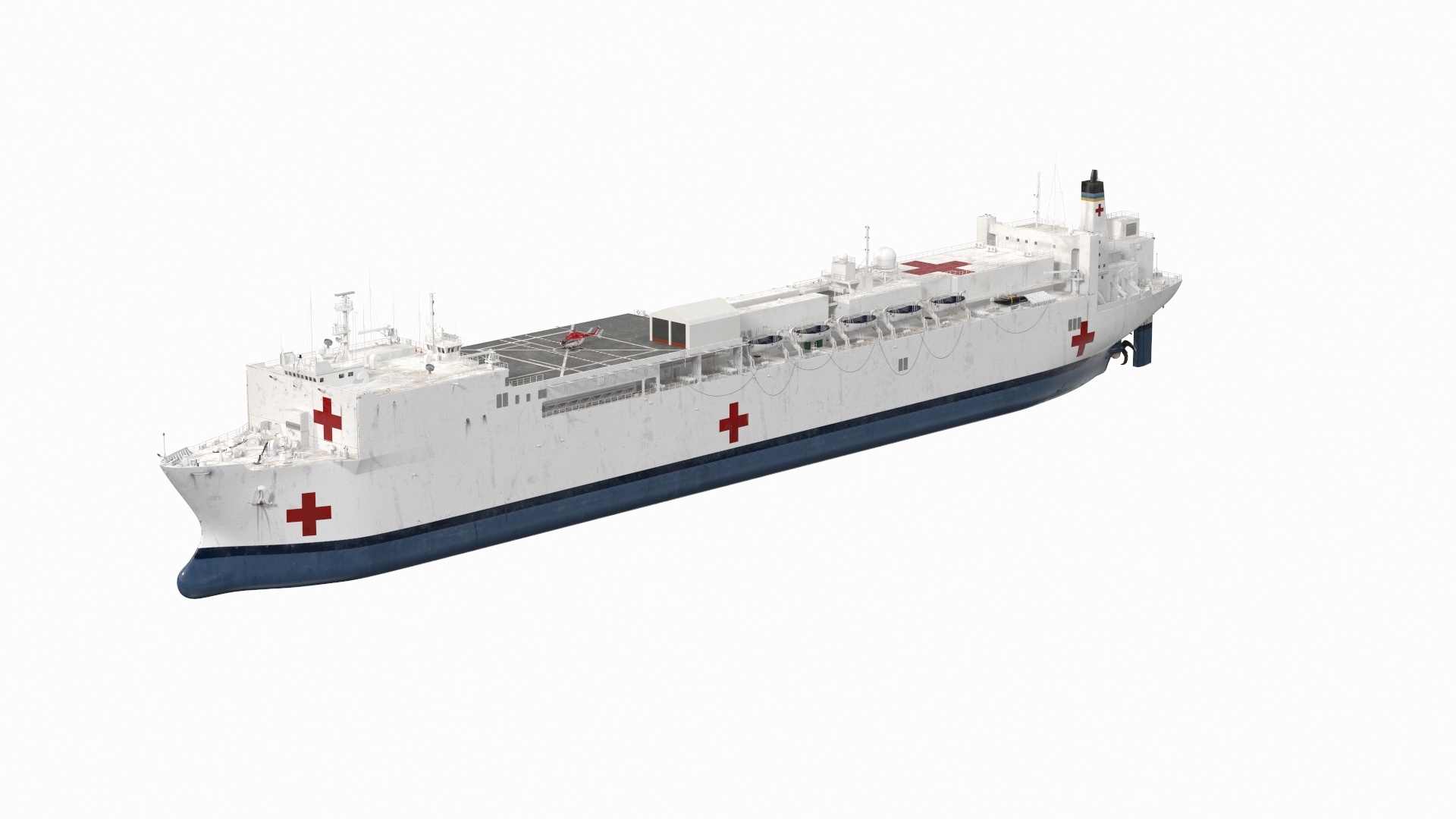 Hospital ship medical helicopter model - TurboSquid 1597415
