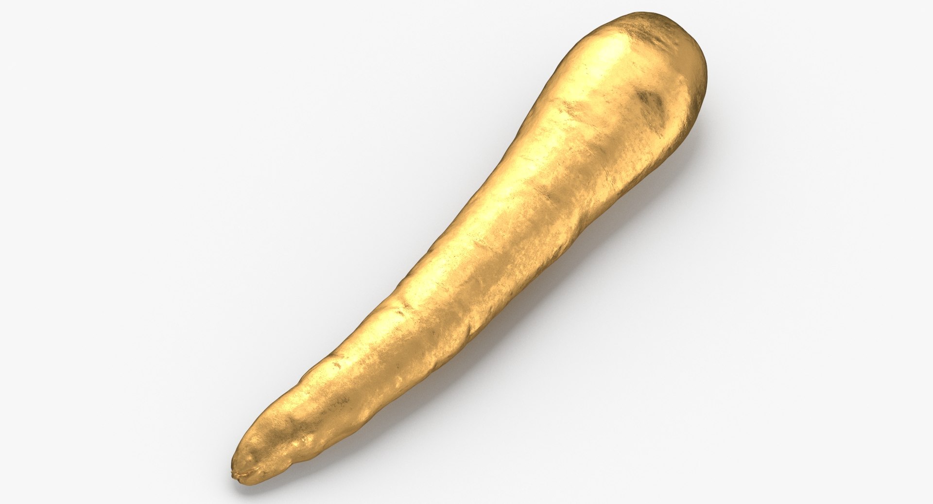 3D carrot 04 gold - TurboSquid 1597256