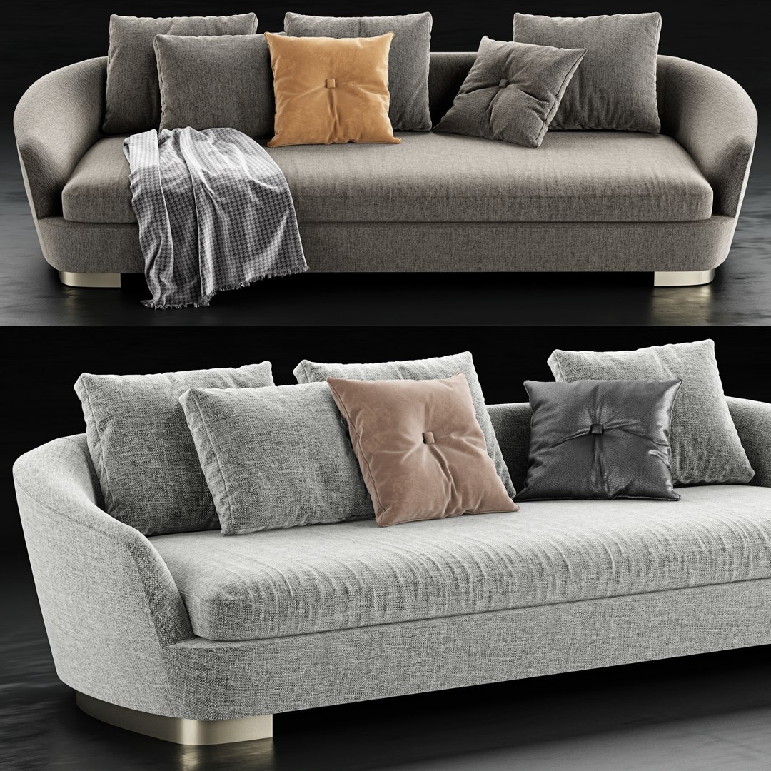 3D minotti jacques sofa model - TurboSquid 1598005