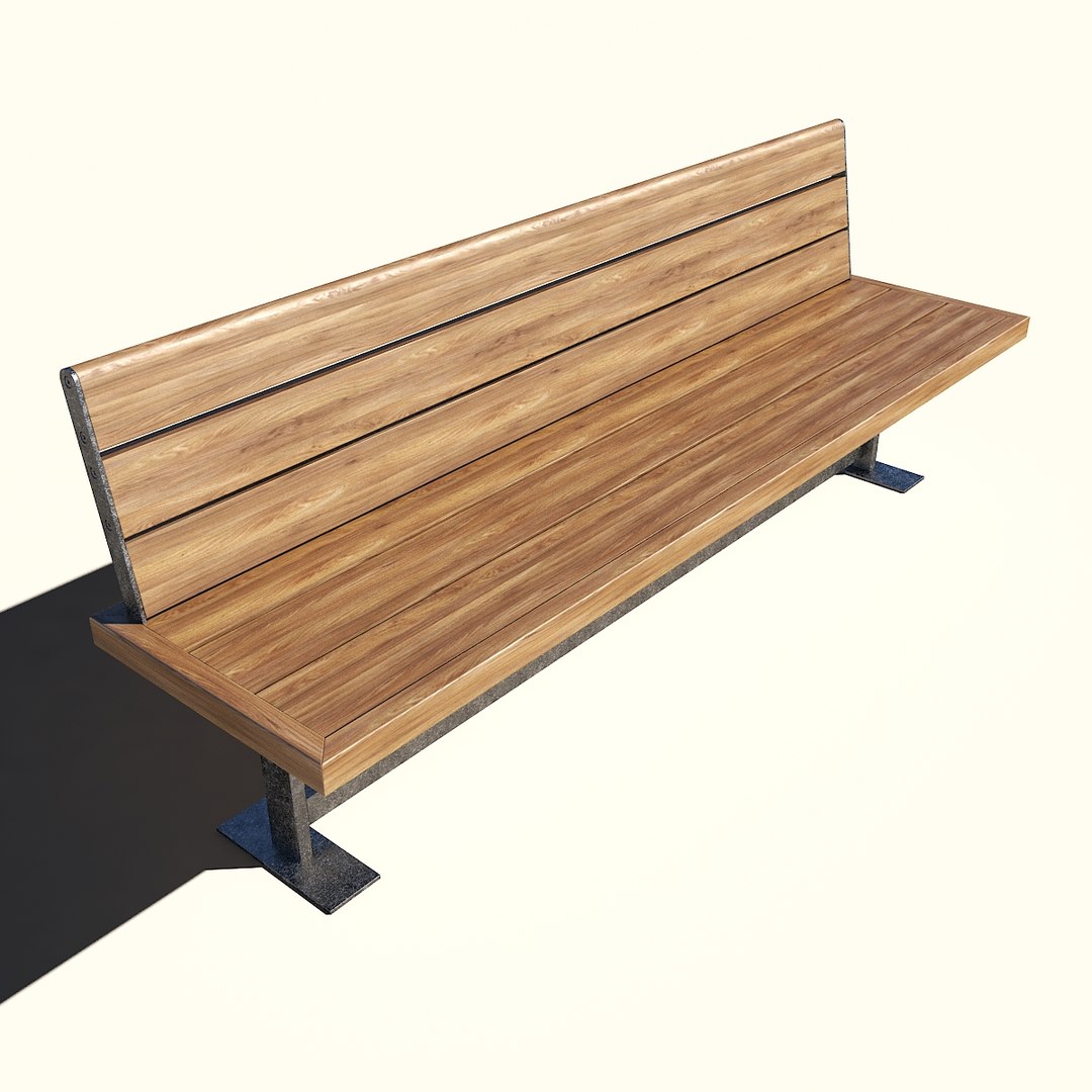 Street bench 3D - TurboSquid 1597408