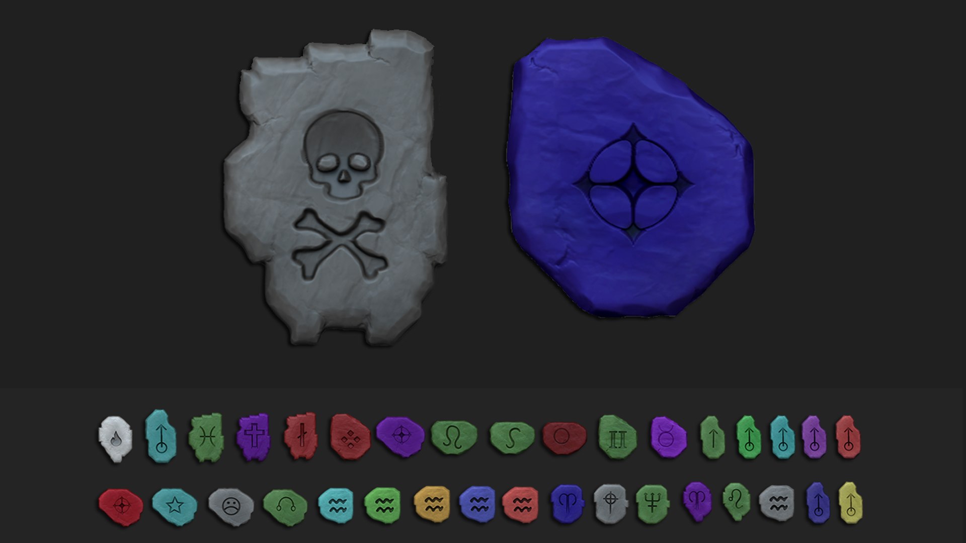 modelo 3d Tibia Runes PACK All Runes CGI and Printable - TurboSquid 1597962