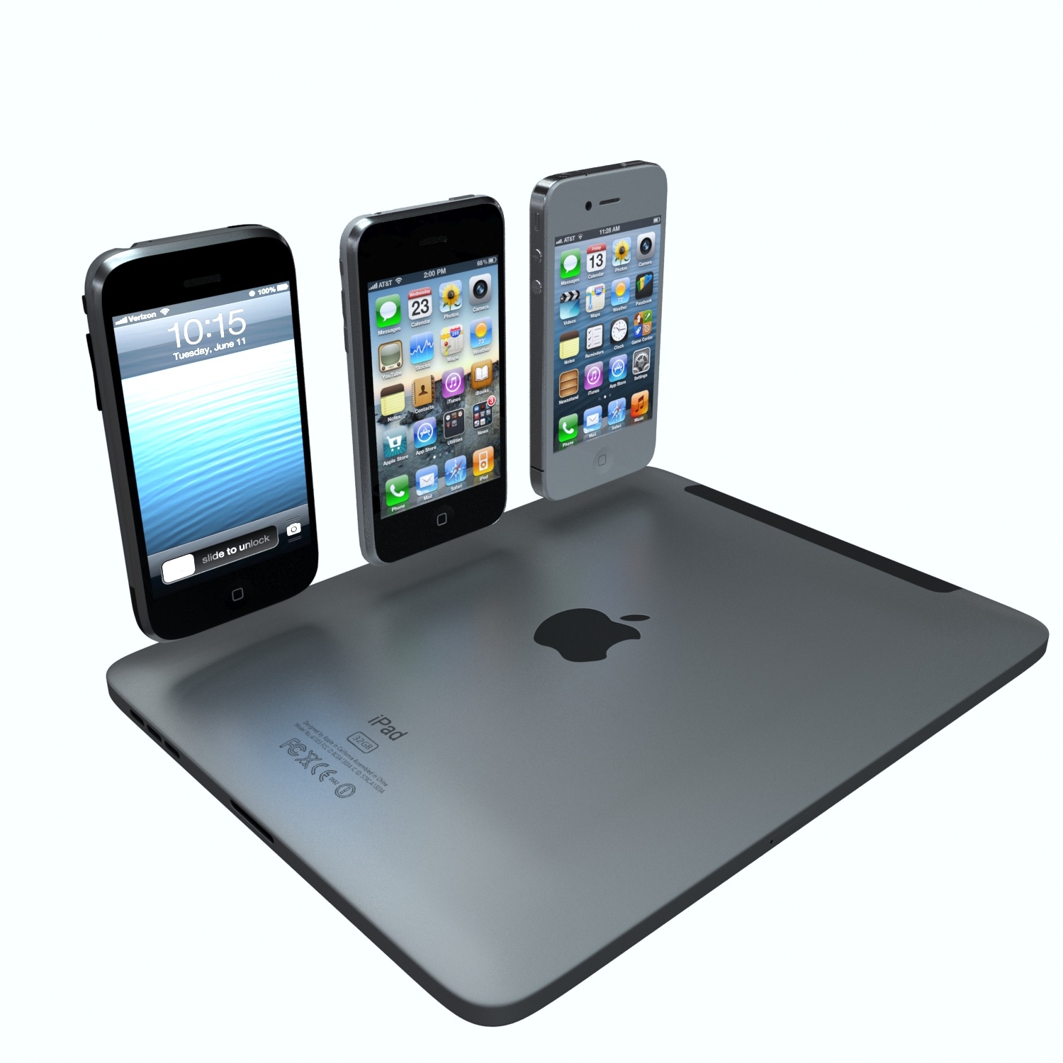 3 phones 3D model - TurboSquid 1598138