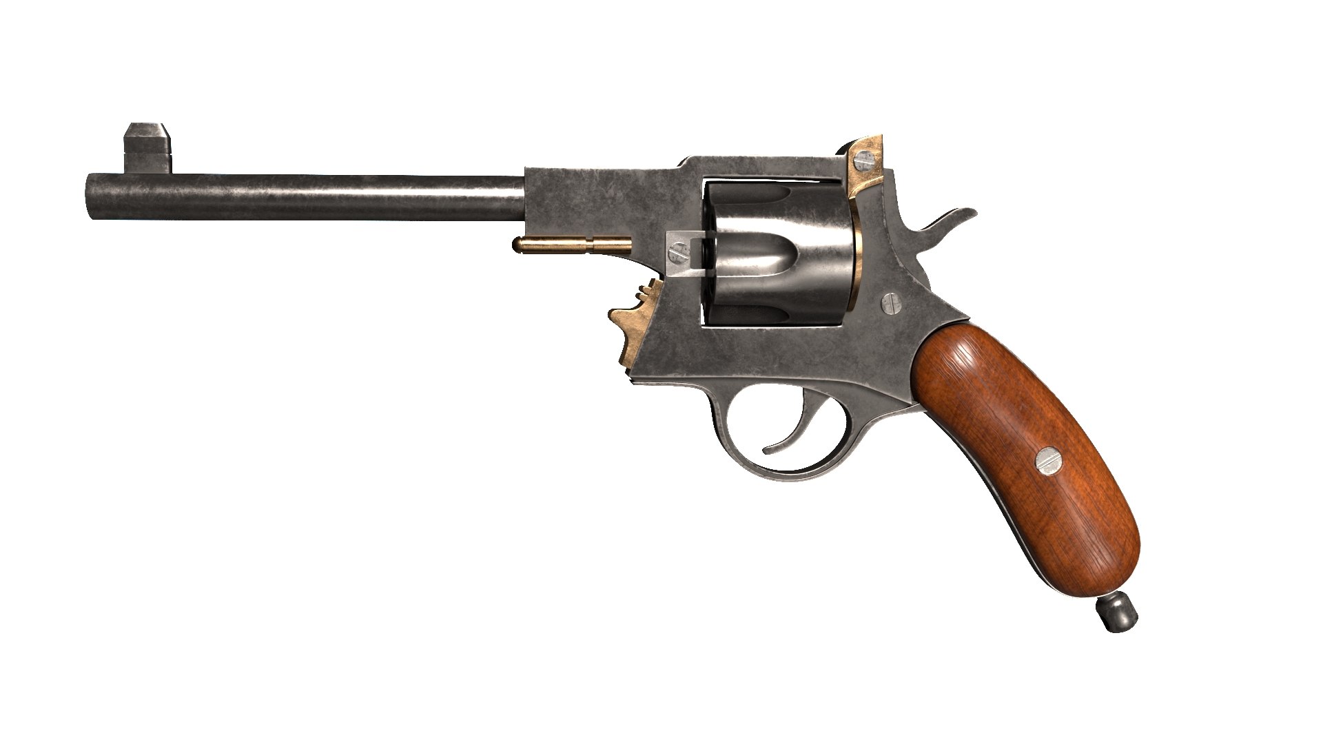 Revólver antigo realista Modelo 3D - TurboSquid 1598152