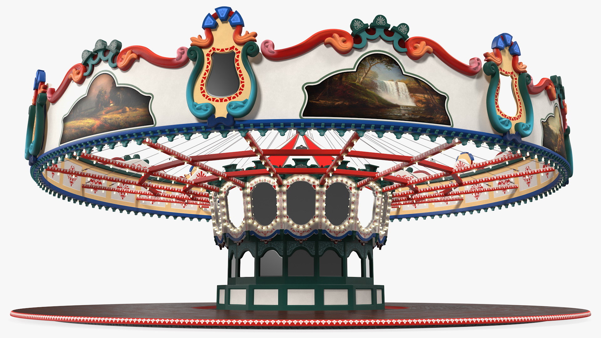 Carousel fair attraction ride 3D - TurboSquid 1598471