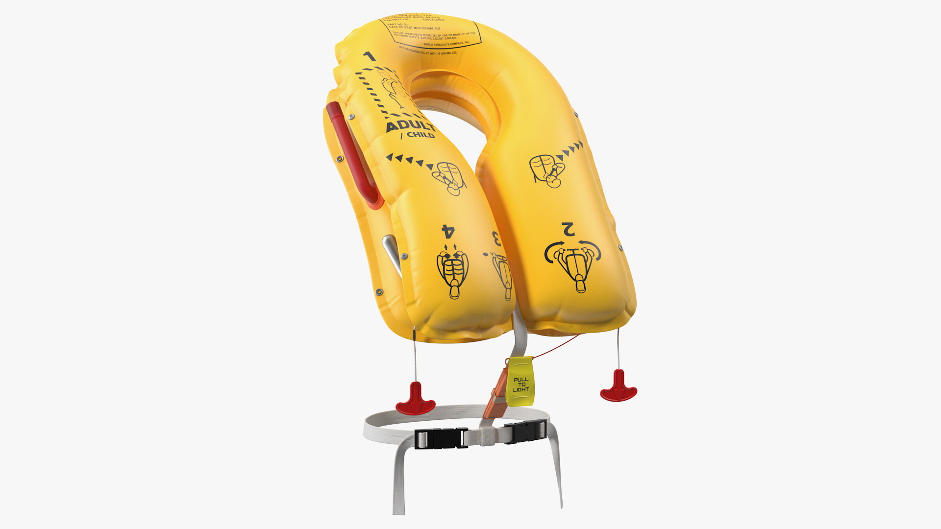 3D inflated airline life vest - TurboSquid 1598454