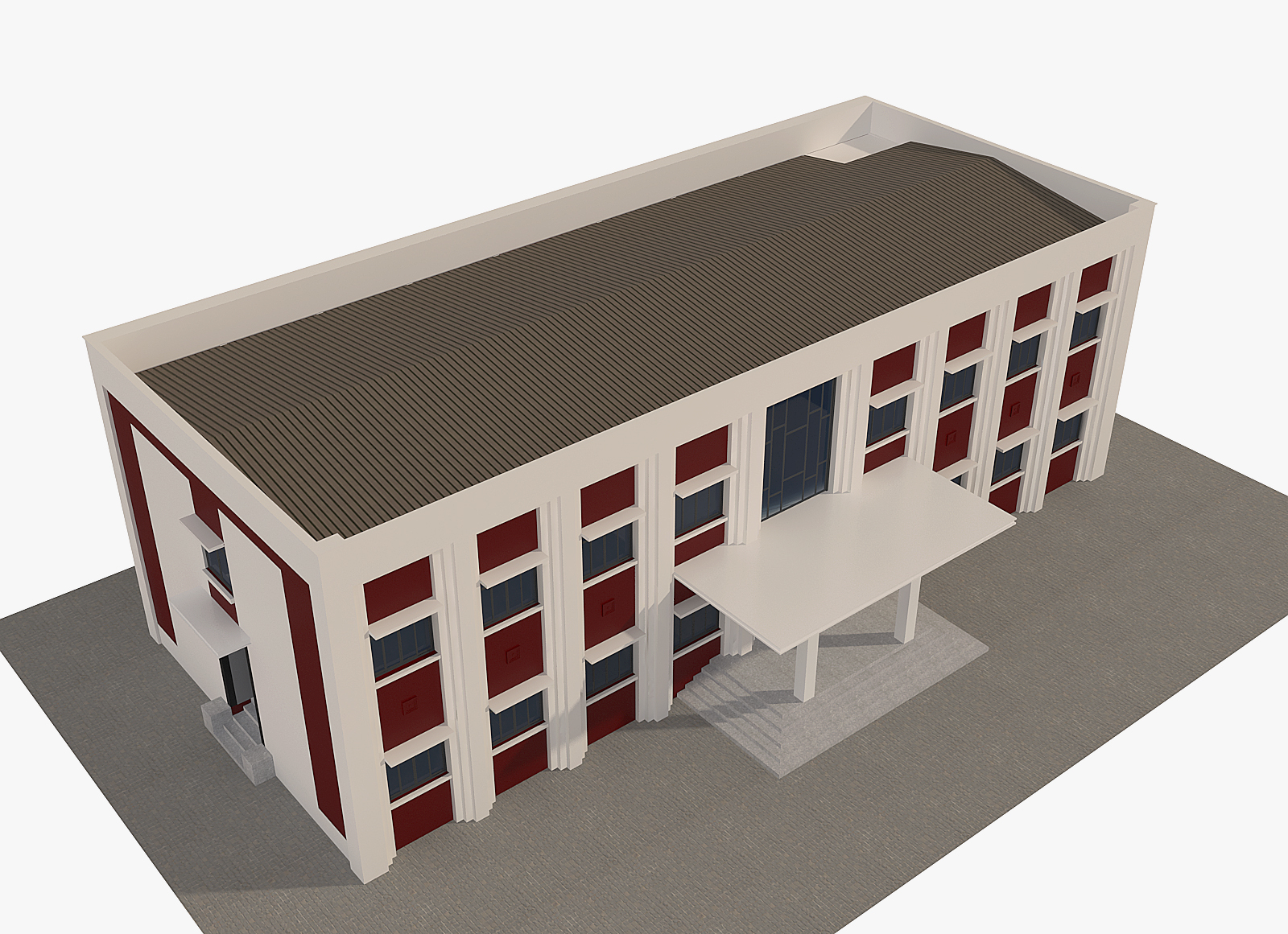 3D city hall municipal building - TurboSquid 1598446