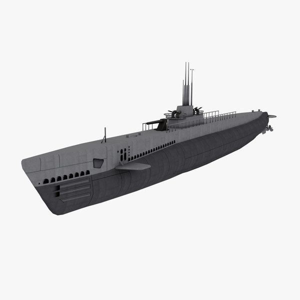 modèle 3D de Sous-marin de classe Gato WW2 USS Wahoo SS-238 Low Poly ...